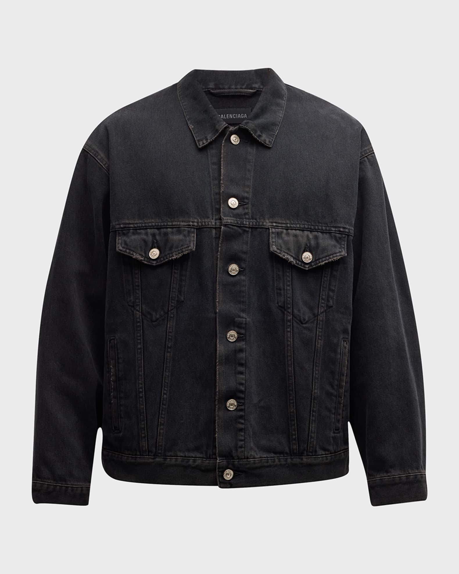 Balenciaga Men's BB Sprayed Large Fit Jacket | Neiman Marcus