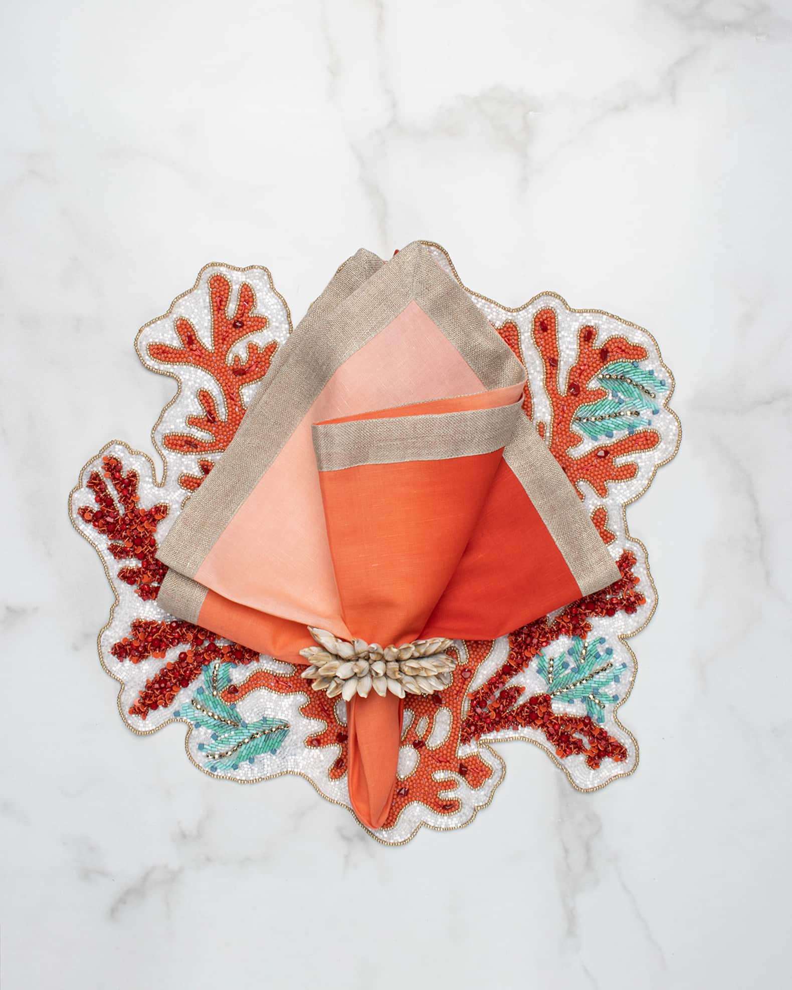 Coral Table Linens Collection | Neiman Marcus