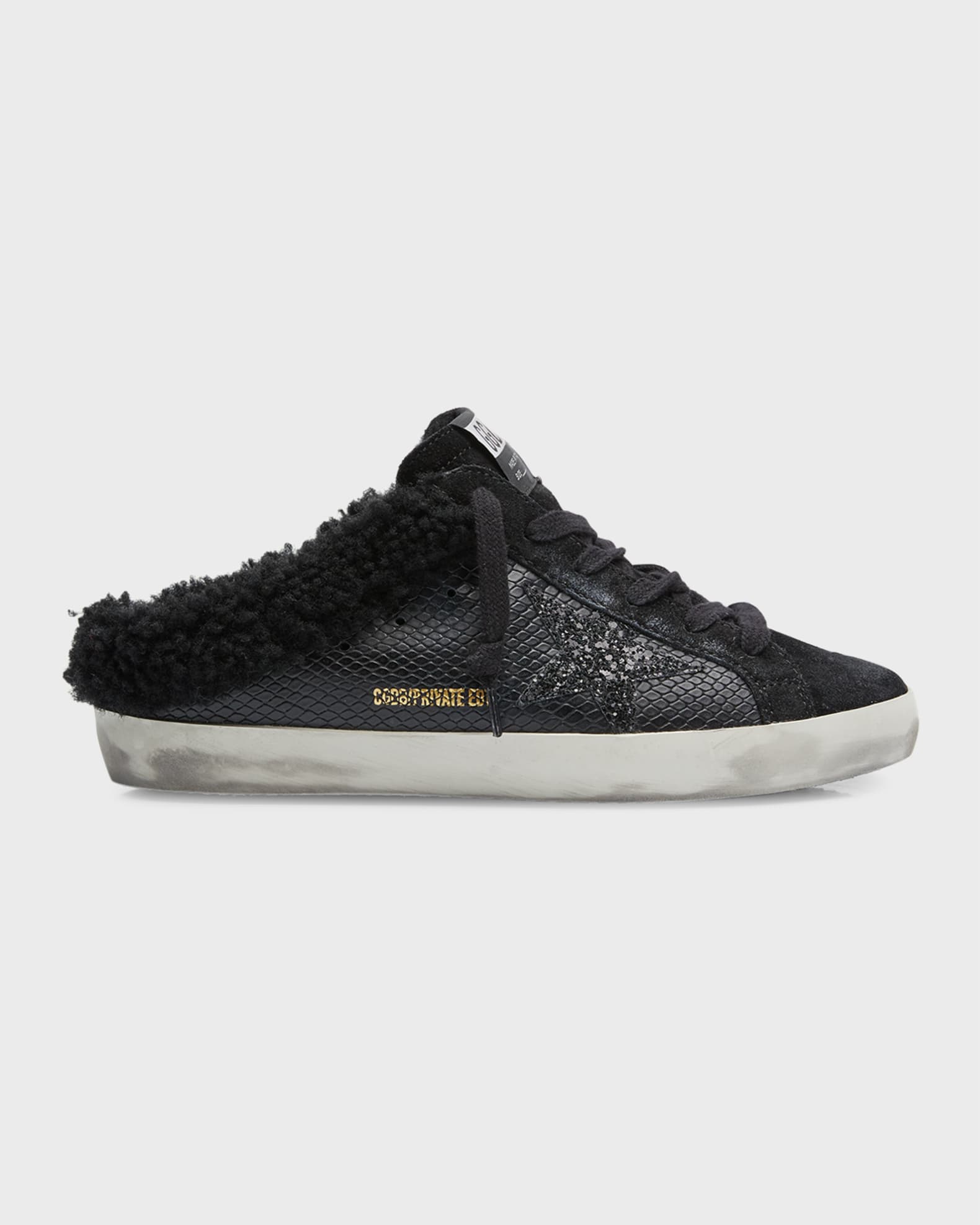 Golden Goose Superstar Sabot Embossed Shearling Sneakers | Neiman Marcus