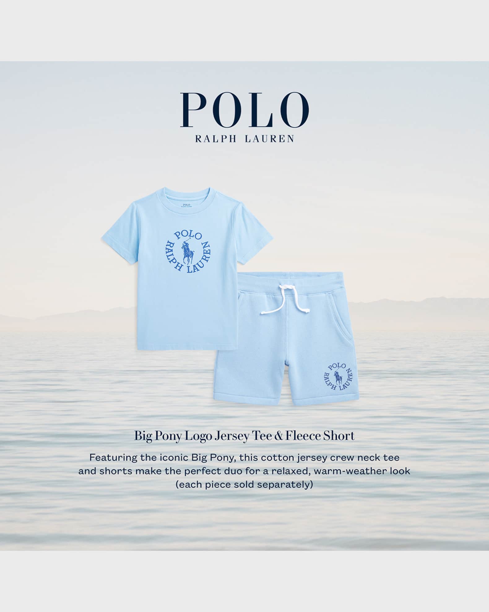 Boy's Big Pony Logo Fleece Short | Neiman Marcus