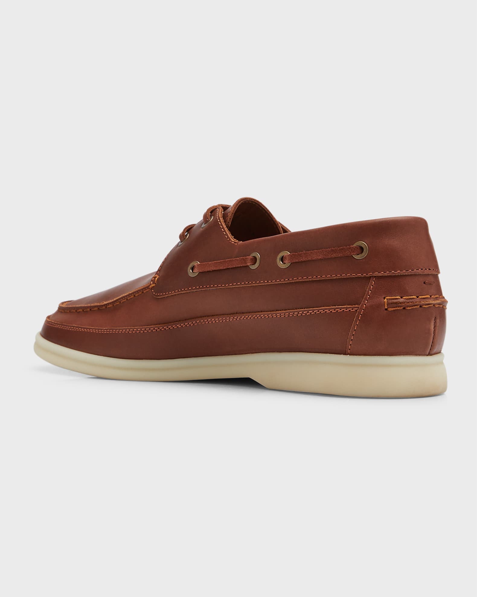 Loro Piana Men's Sea-Sail Walk Leather Boat Shoes | Neiman Marcus