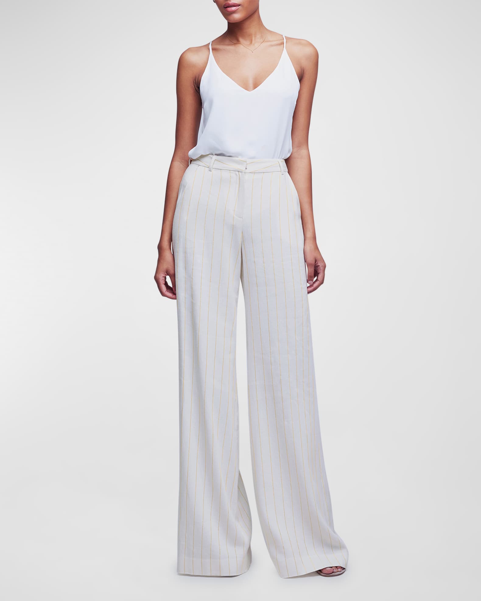 L'Agence Pilar Wide-Leg Pants | Neiman Marcus