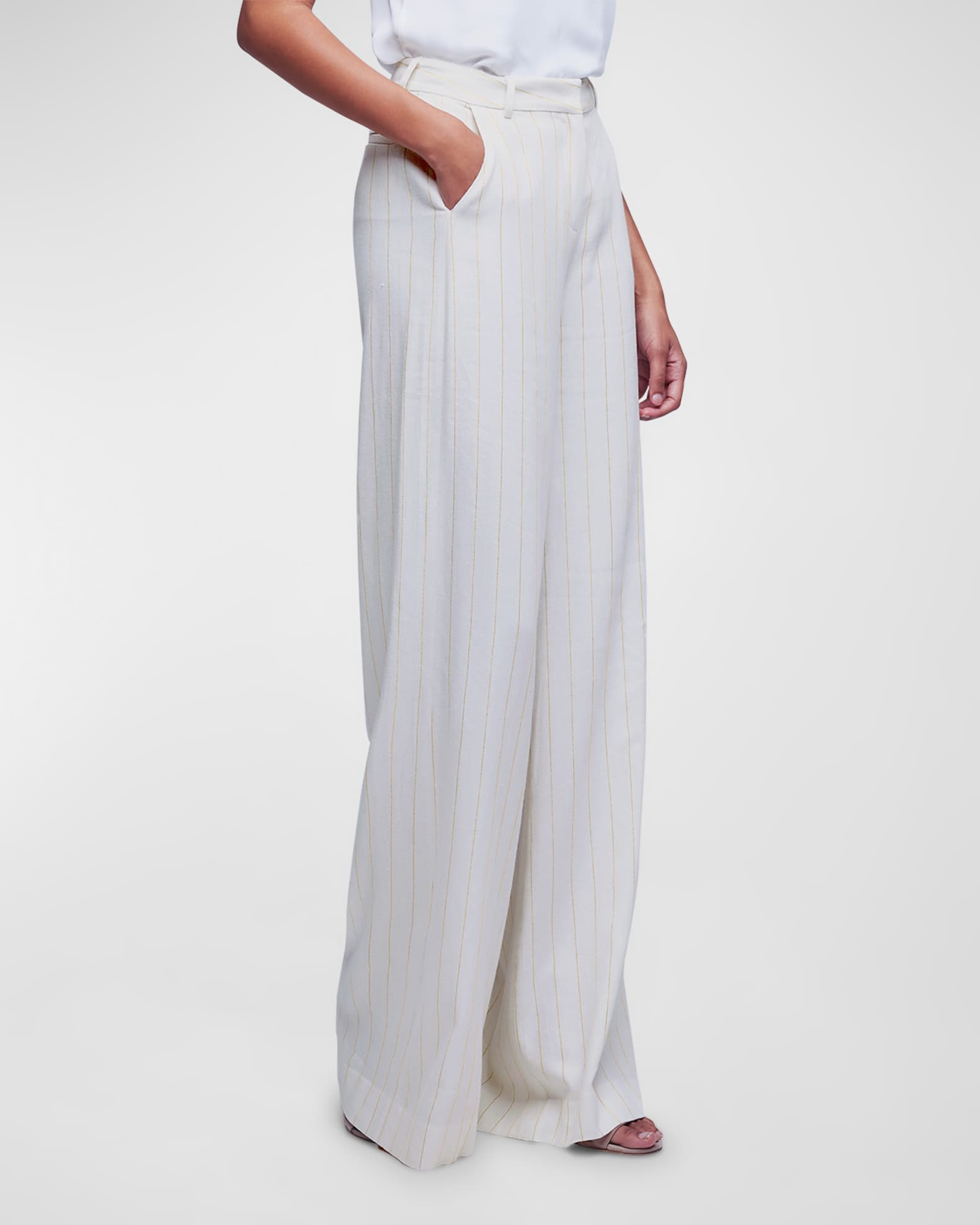 L'Agence Pilar Wide-Leg Pants | Neiman Marcus