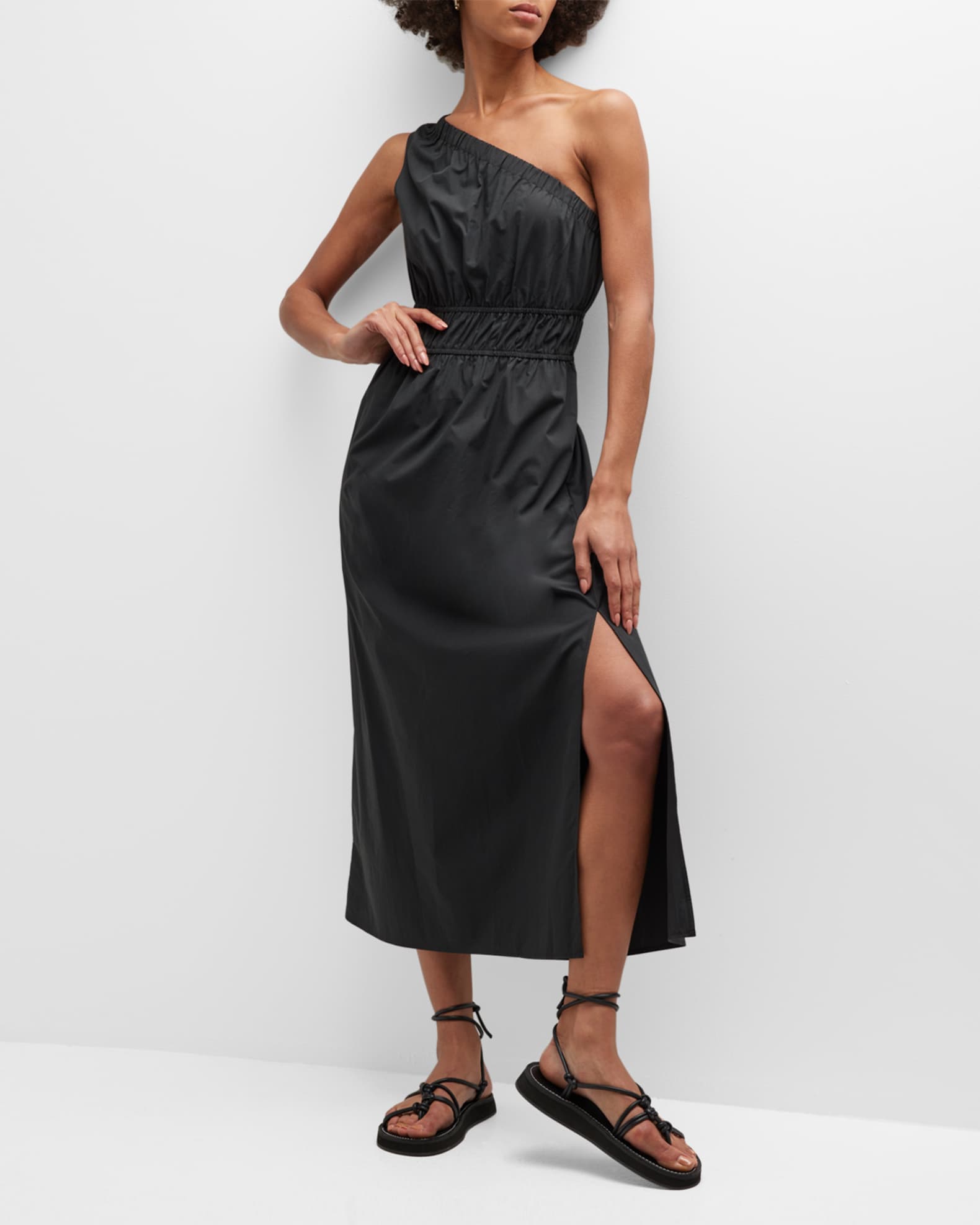 Rails Selani One-Shoulder Midi Dress | Neiman Marcus