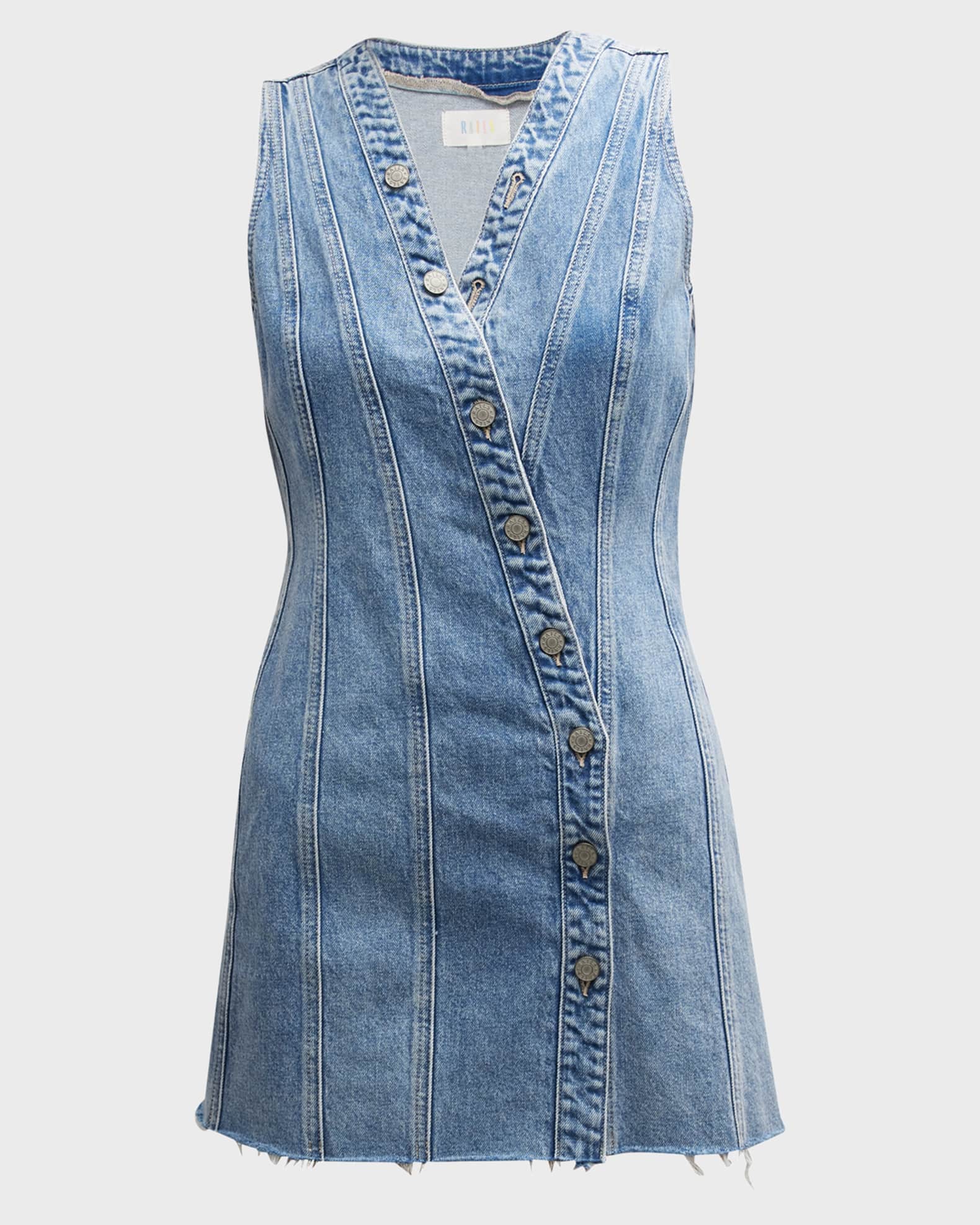 Rails Cascade Strand Denim Mini Dress | Neiman Marcus