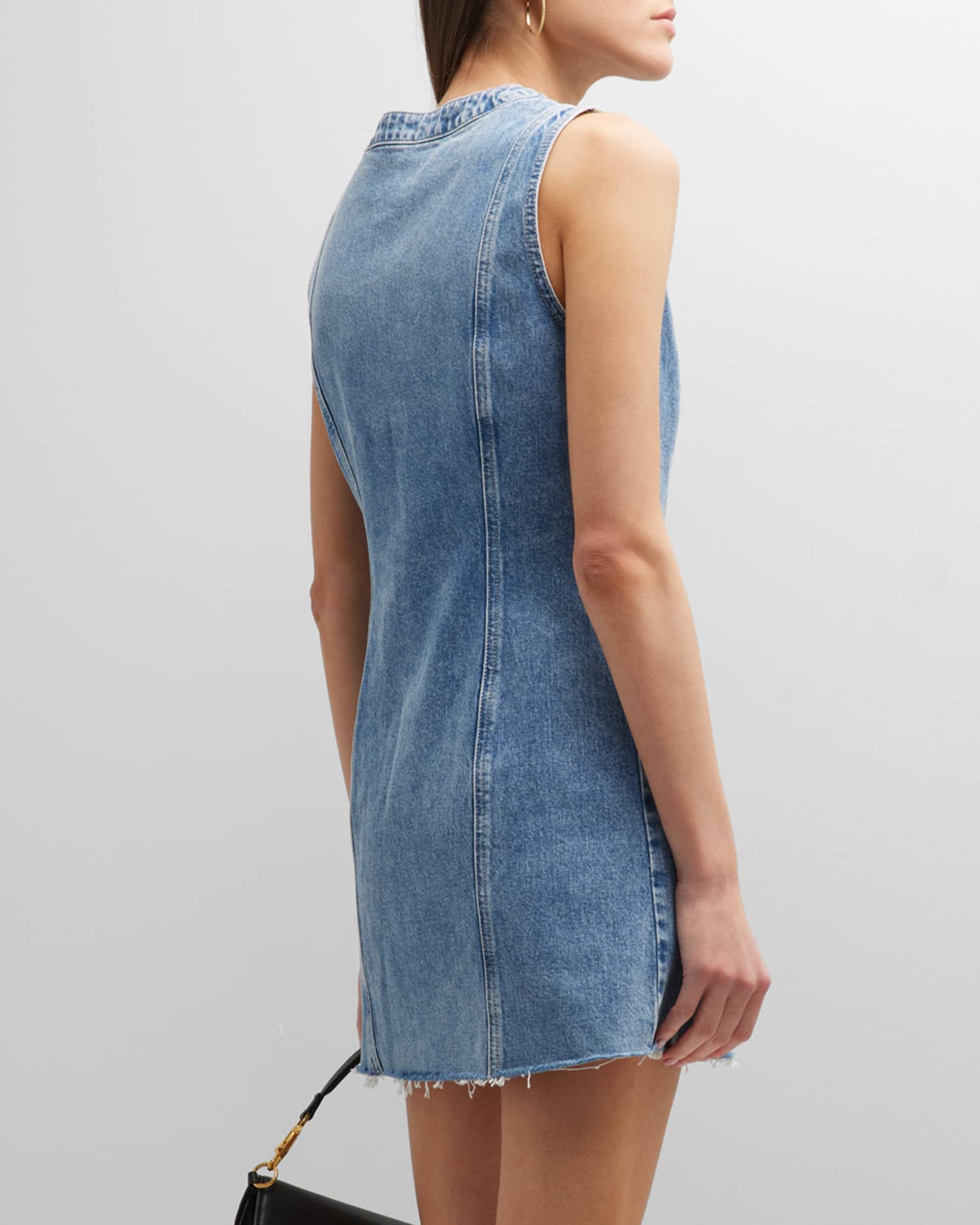Rails Cascade Strand Denim Mini Dress | Neiman Marcus
