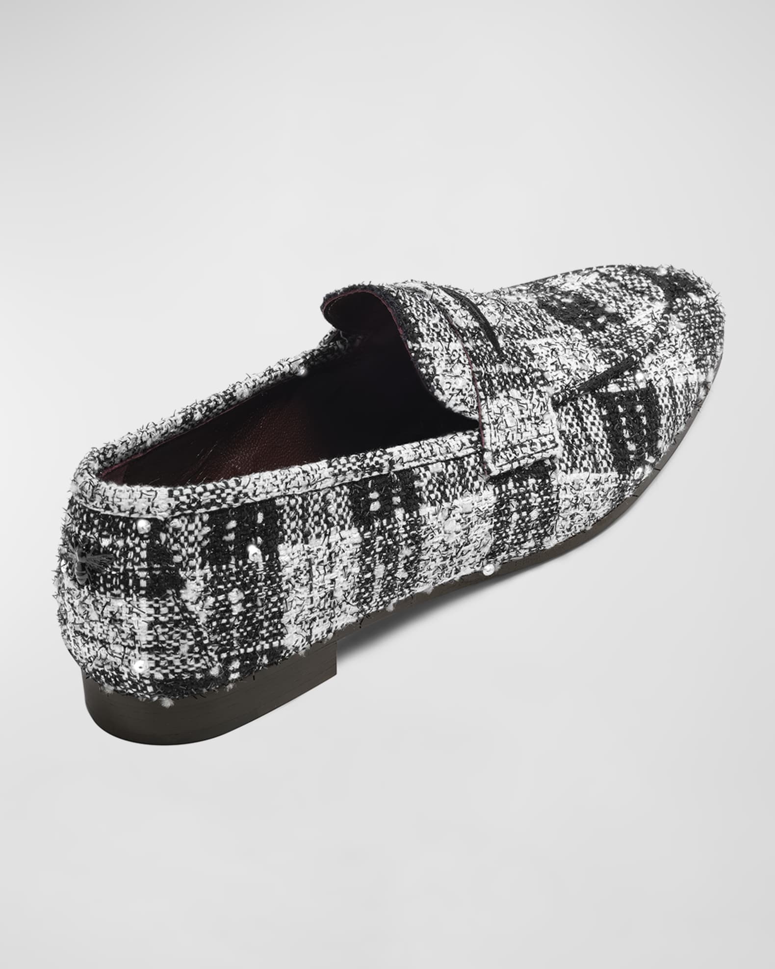 Bougeotte Flaneur Tweed Penny Loafers | Neiman Marcus