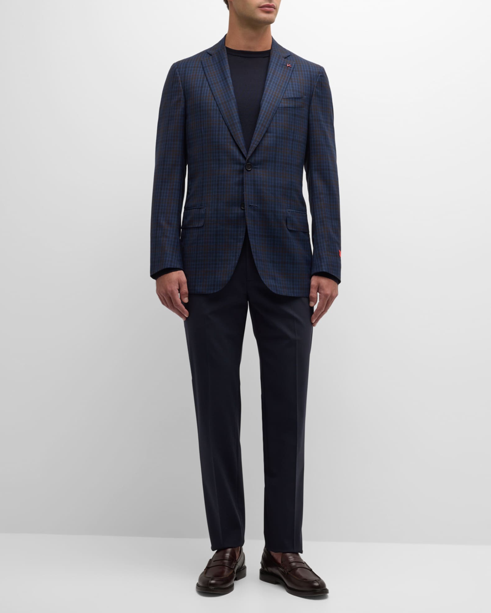 Isaia Men's Windowpane Wool Sport Coat | Neiman Marcus
