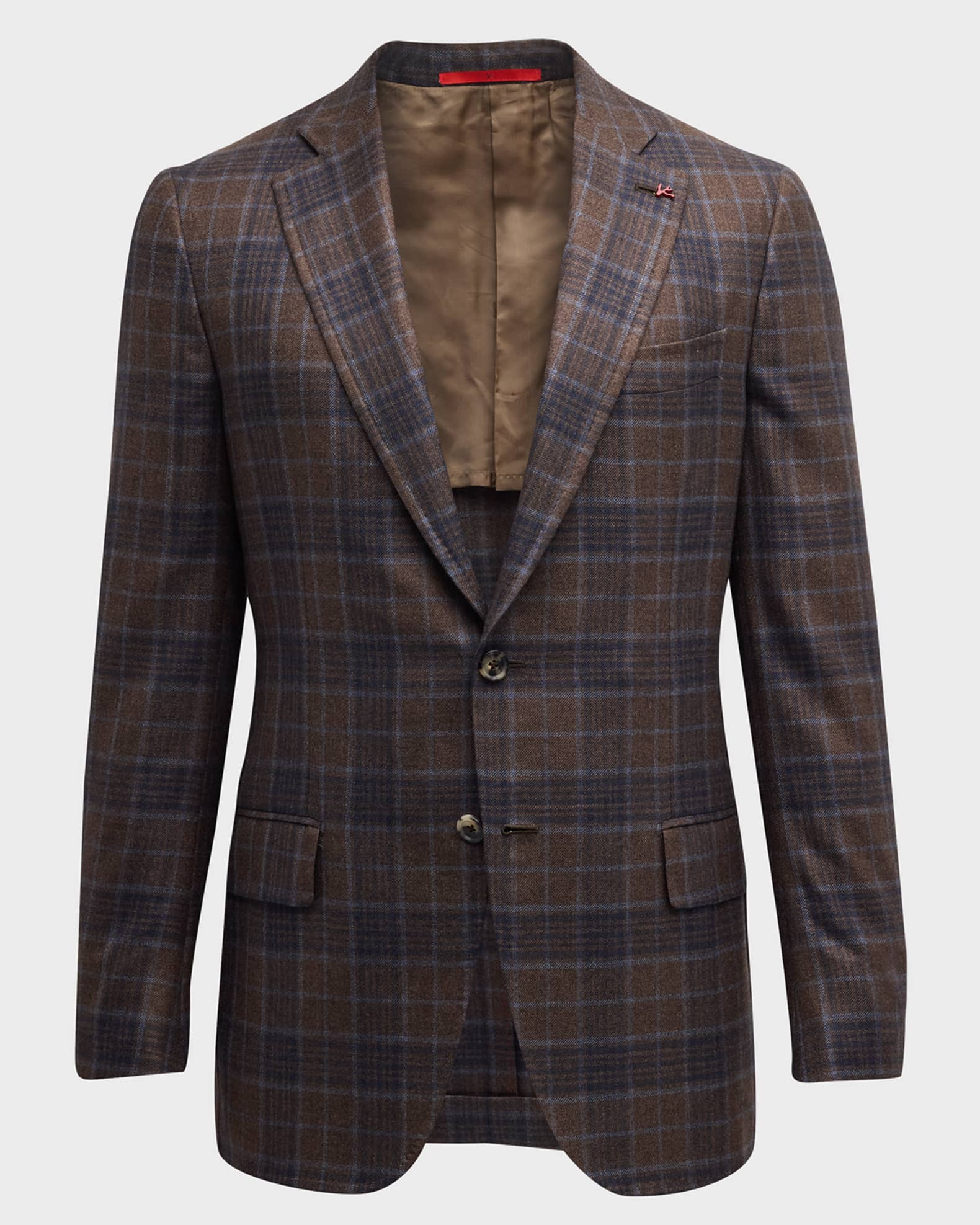 Isaia Men's Silk-Cashmere Plaid Sport Coat | Neiman Marcus