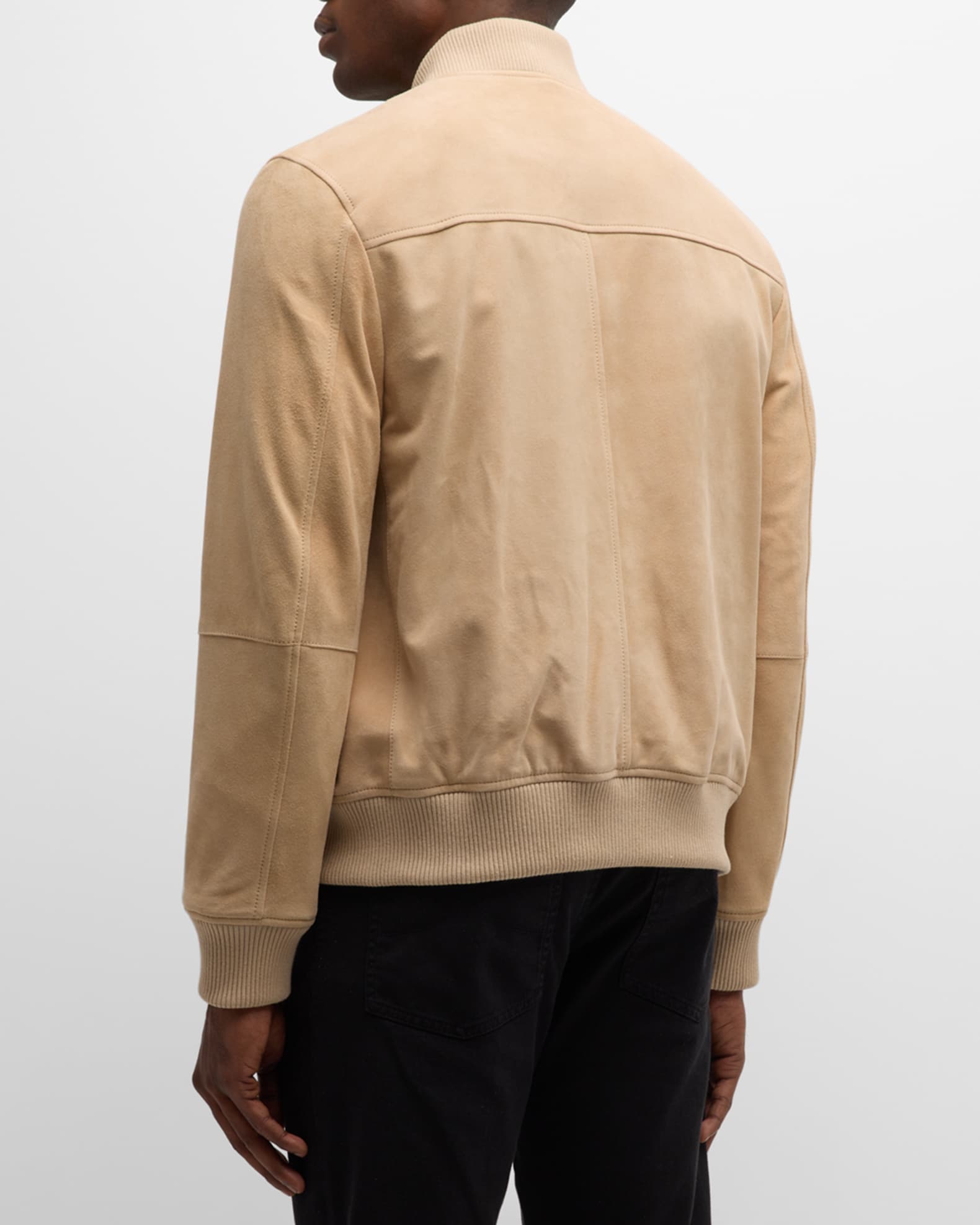 Neiman Marcus Men's Suede Bomber Jacket | Neiman Marcus