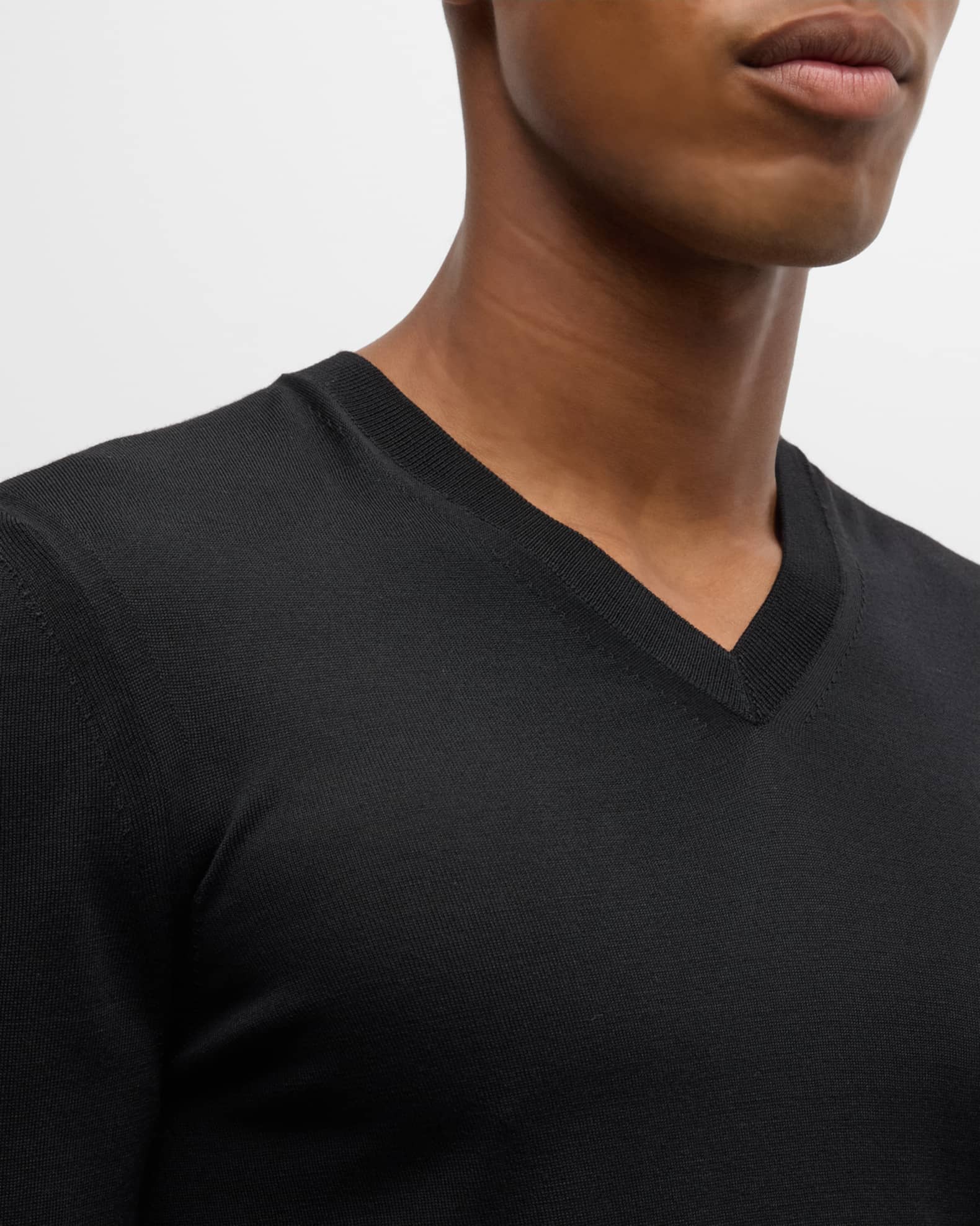 Men's Merino Wool V-Neck Sweater | Neiman Marcus