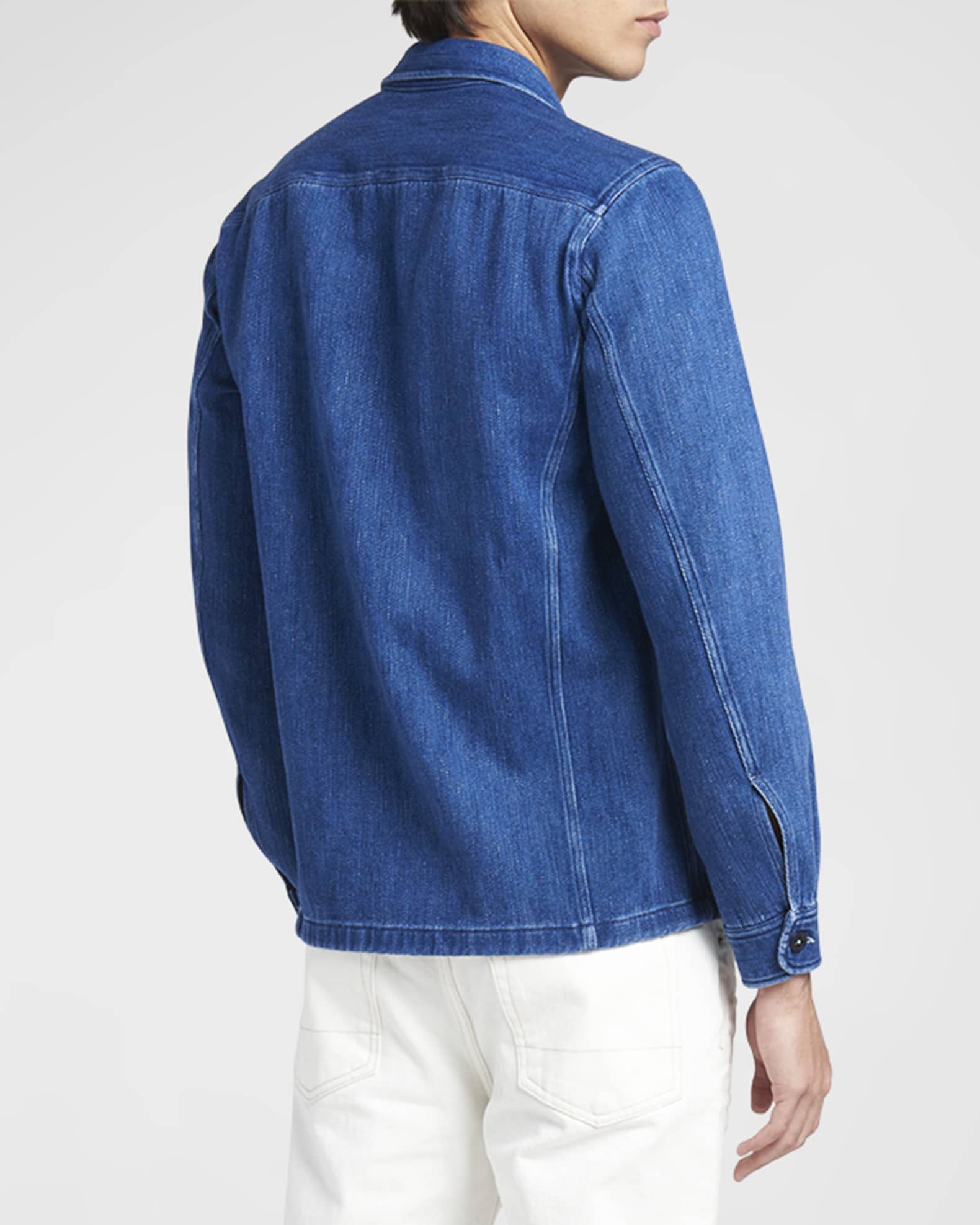 TOM FORD Men's Denim Overshirt | Neiman Marcus