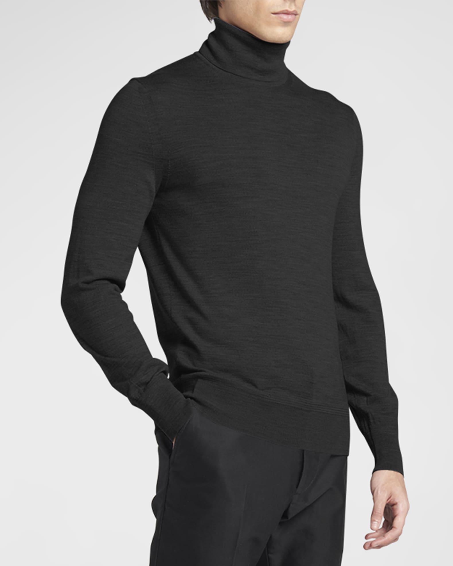TOM FORD Men's Fine-Gauge Wool Turtleneck | Neiman Marcus