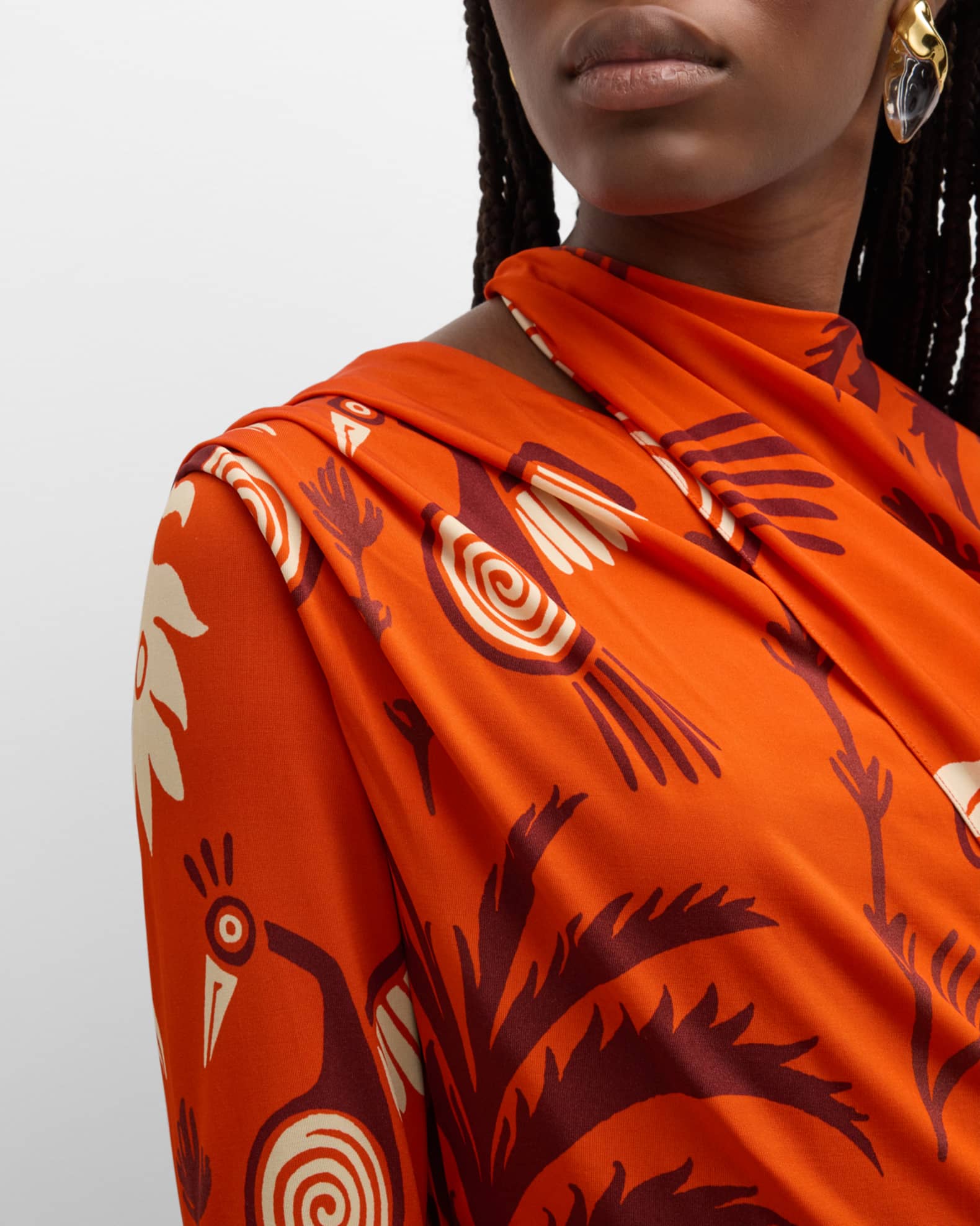 Johanna Ortiz Aclla Ceremonial Printed Removable-Sleeve Maxi Dress ...