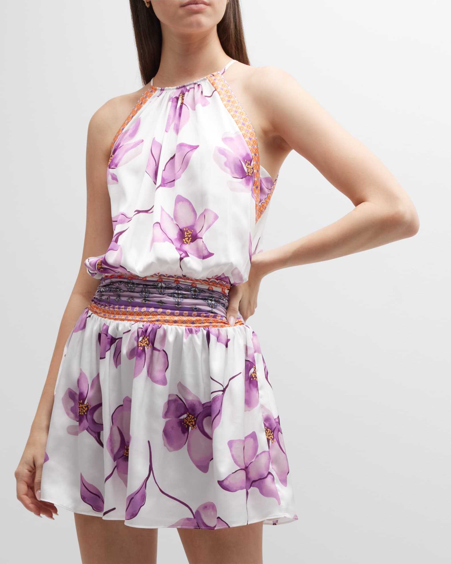 Ramy Brook Rafi Floral Mini Dress | Neiman Marcus