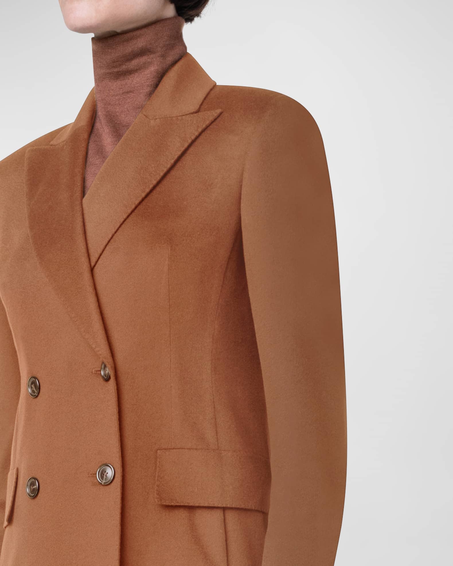 Akris Nadine Cashmere Double-Breasted Jacket | Neiman Marcus
