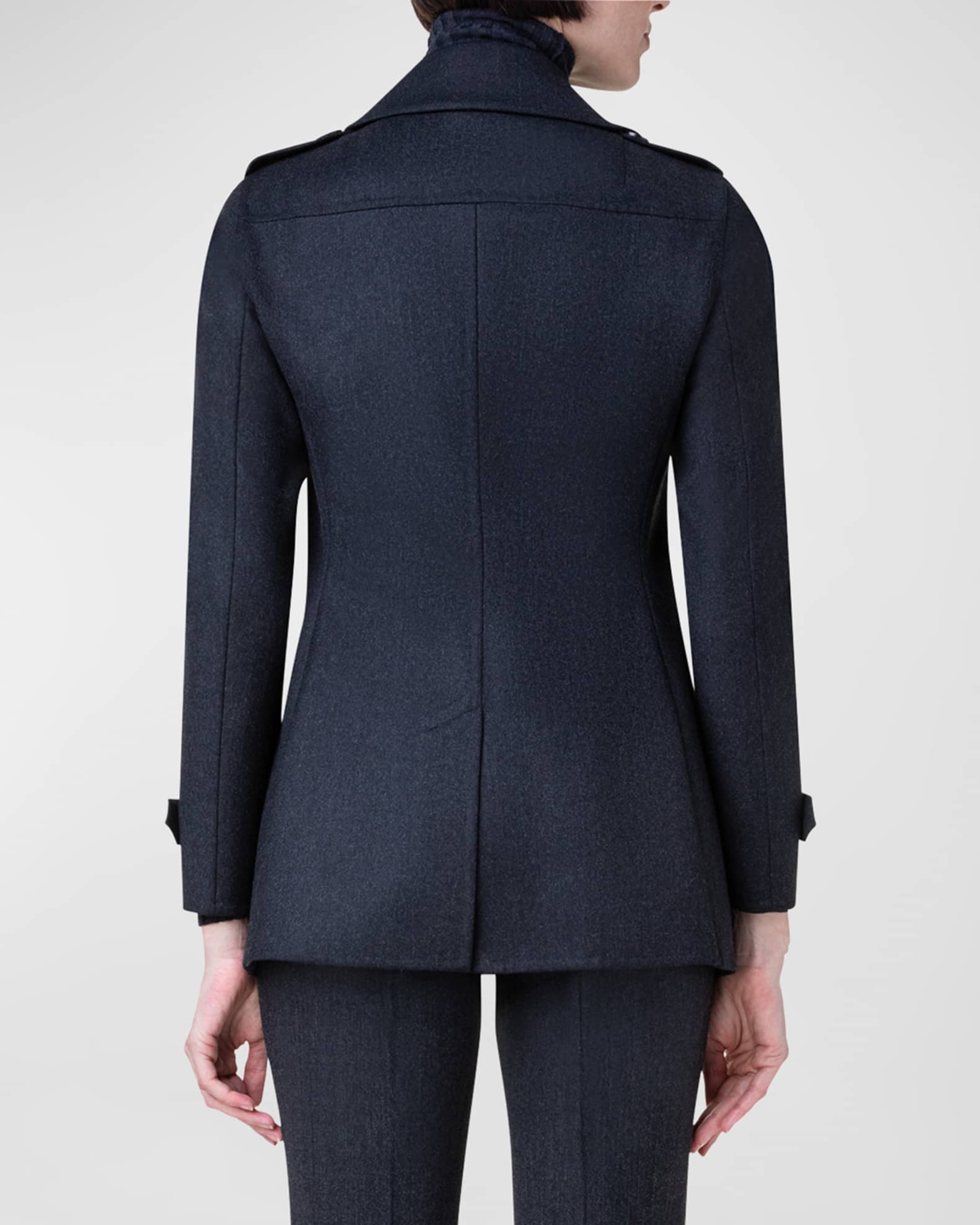 Akris Double Face Stretch Wool Jacket | Neiman Marcus