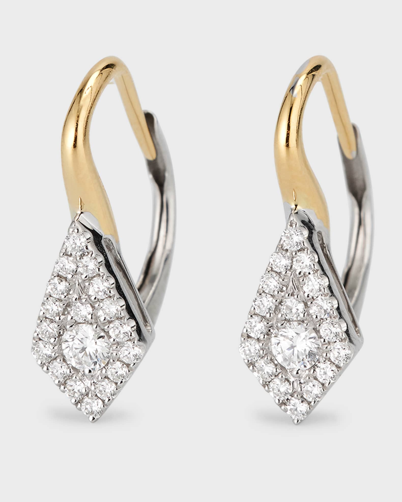 Frederic Sage 18k Small Firenze II Kite-Shaped Diamond Earrings ...