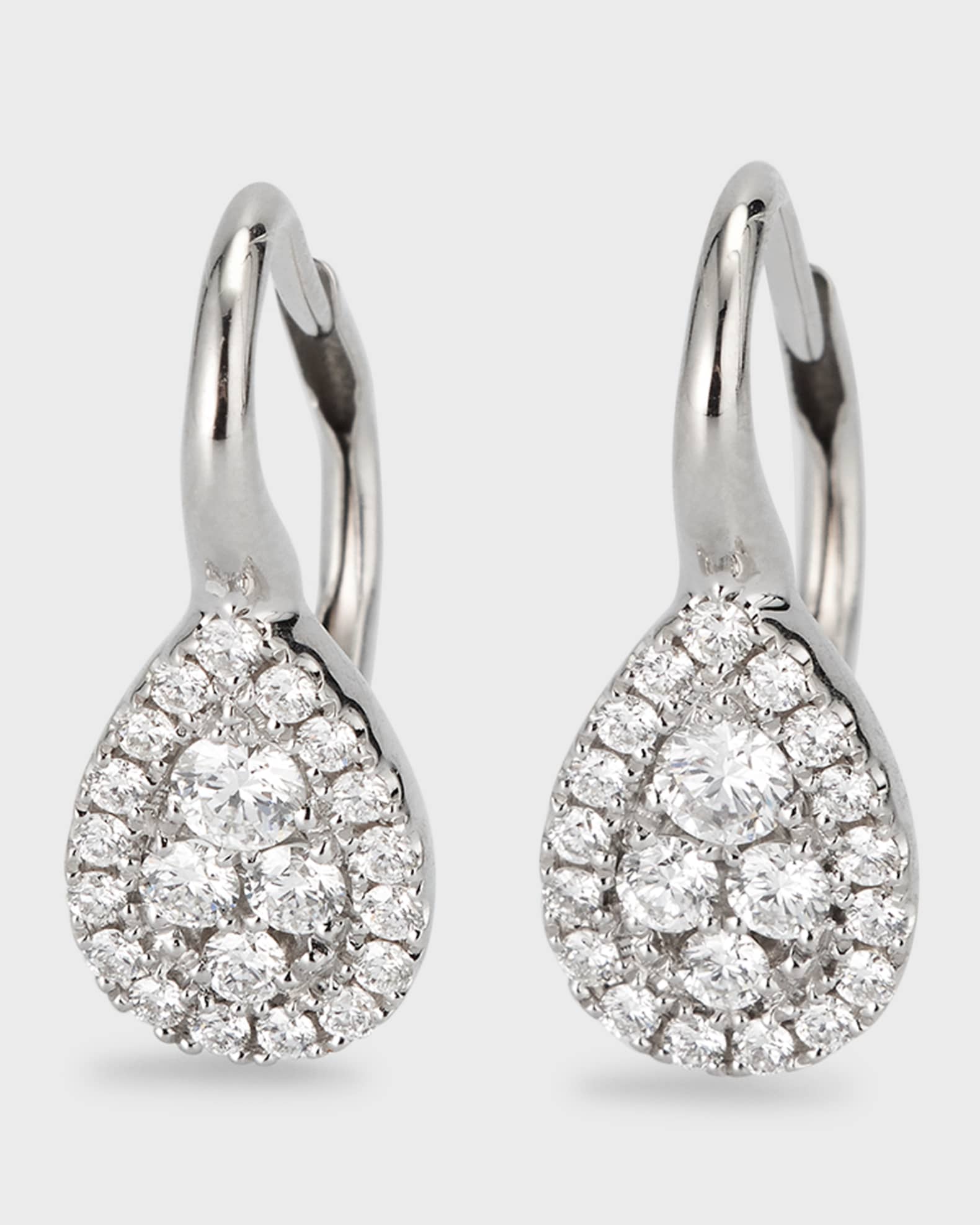 Frederic Sage 18k White Gold Small Firenze II Diamond Earrings | Neiman Marcus