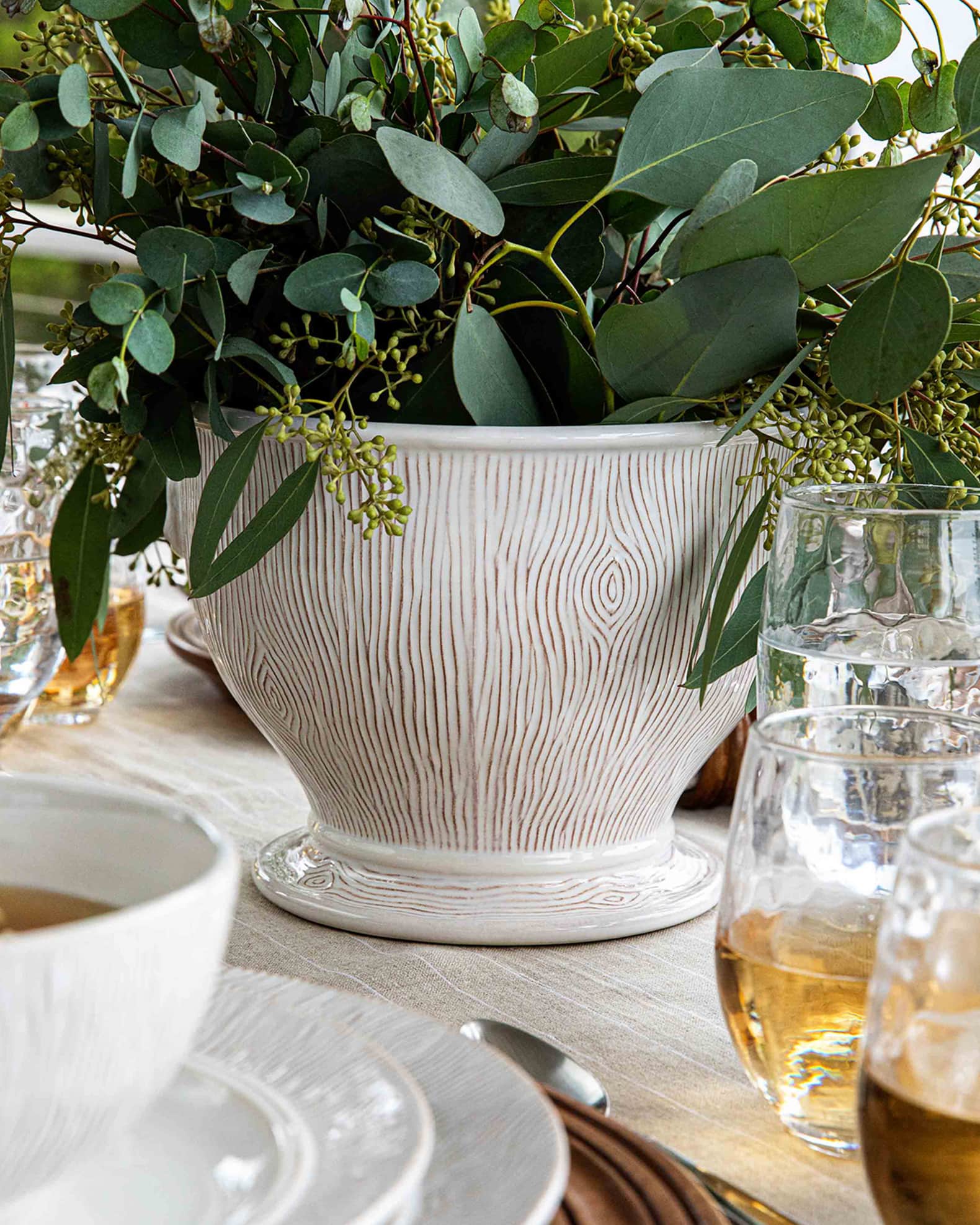 Juliska Blenheim Oak Whitewash 9" Cachepot | Neiman Marcus