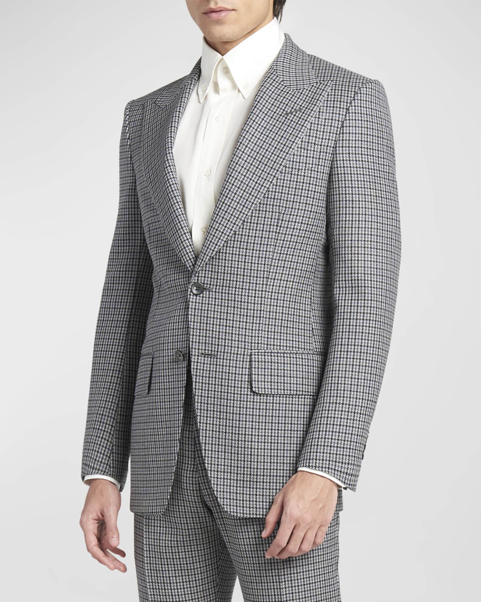 TOM FORD Men's Atticus Tattersall Peak-Lapel Suit | Neiman Marcus