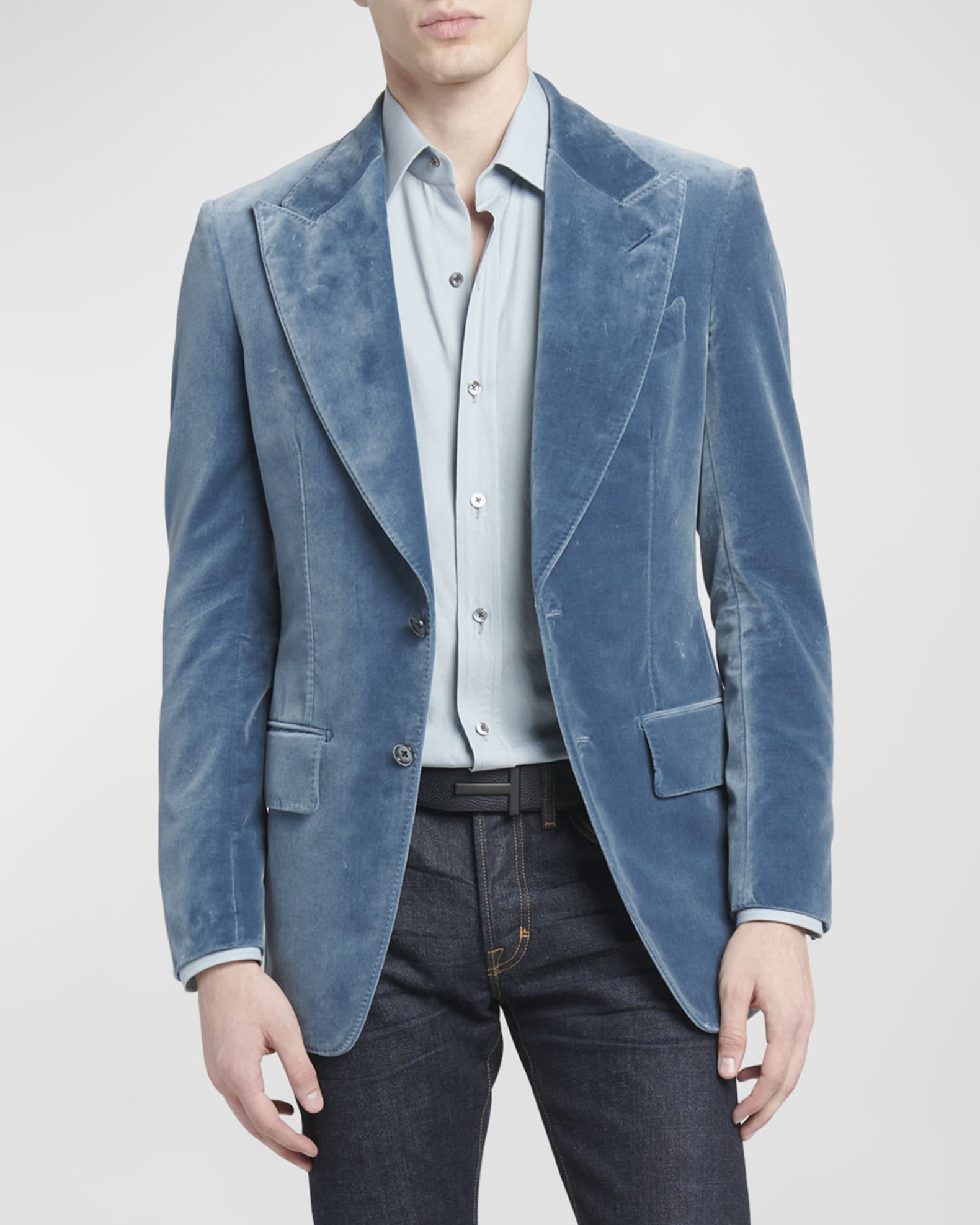 TOM FORD Men's Atticus Compact Velvet Dinner Jacket | Neiman Marcus