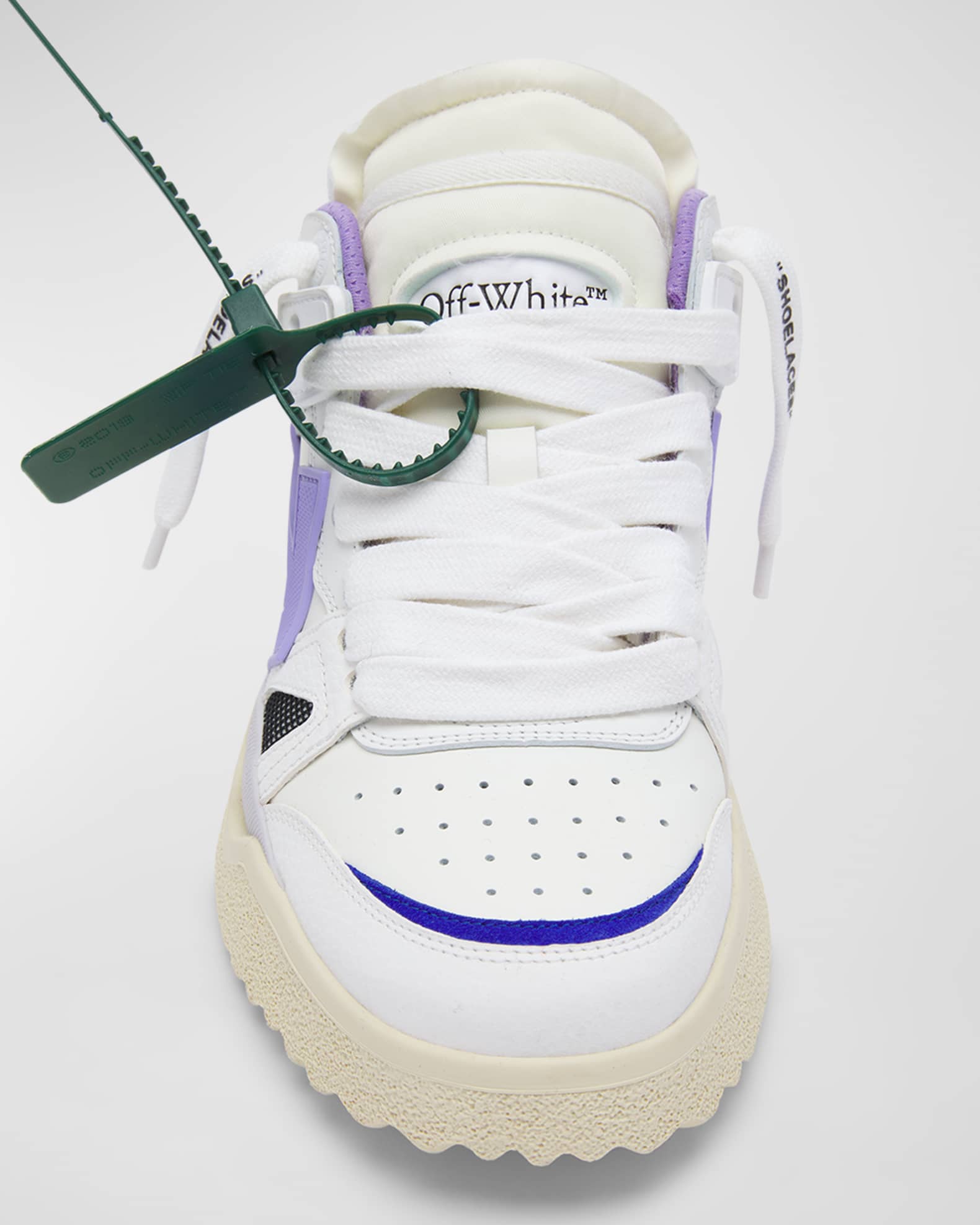 Off-White Colorblock Mid-Top Arrow Sponge Sneakers | Neiman Marcus