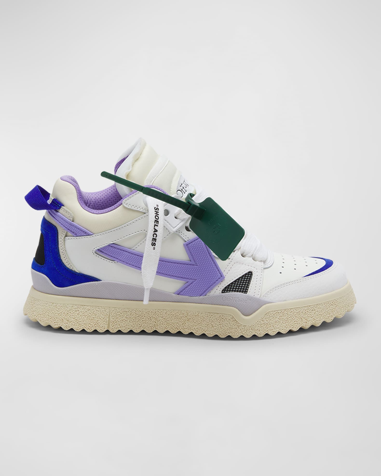 Off-White Colorblock Mid-Top Arrow Sponge Sneakers | Neiman Marcus