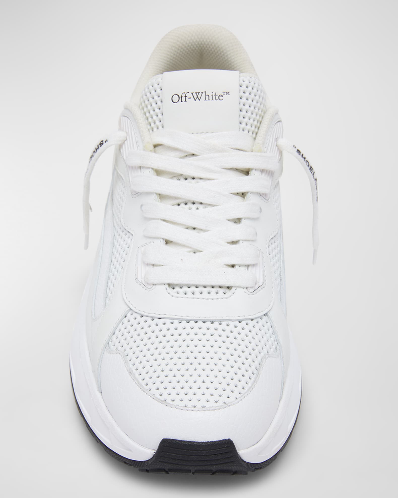 Off-White B Leather Runner Sneakers | Neiman Marcus