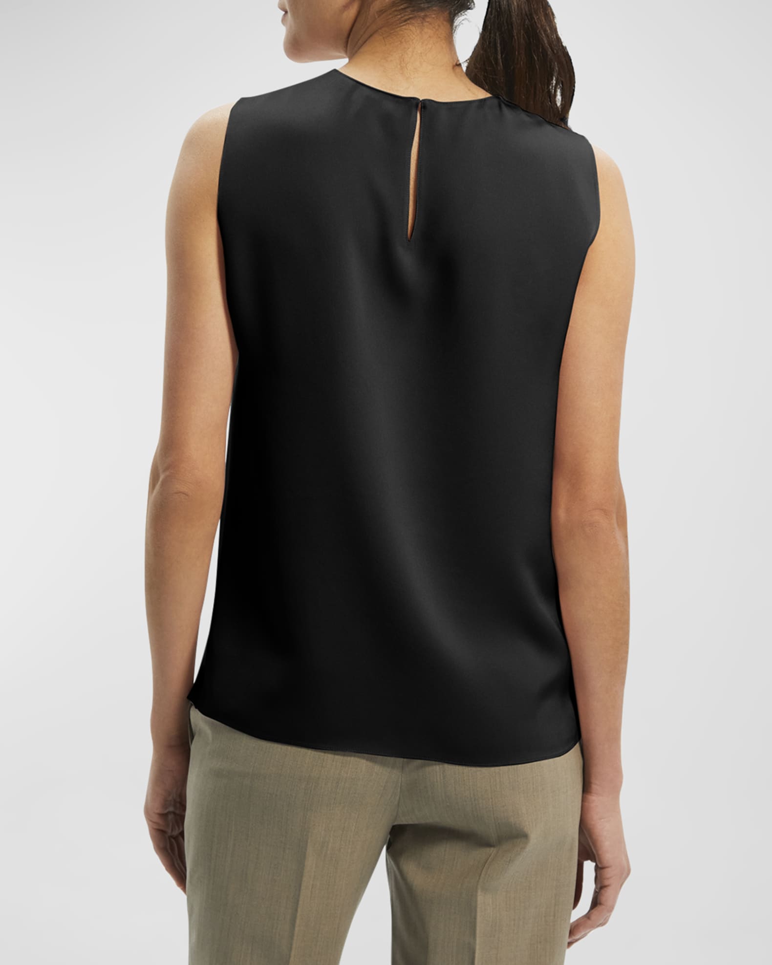 Theory Silk Straight Shell Top | Neiman Marcus