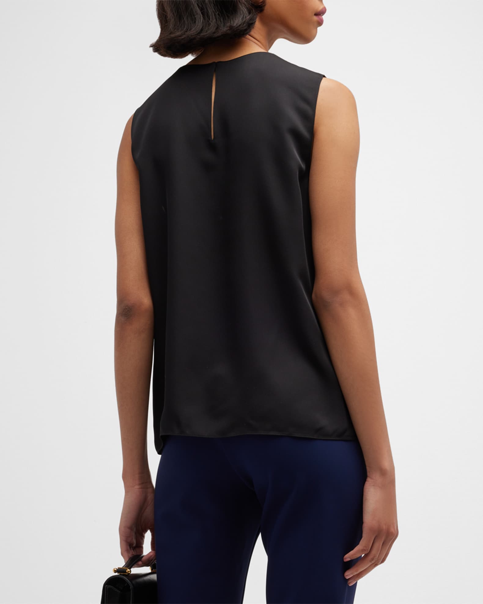 Silk Straight Shell Top | Neiman Marcus
