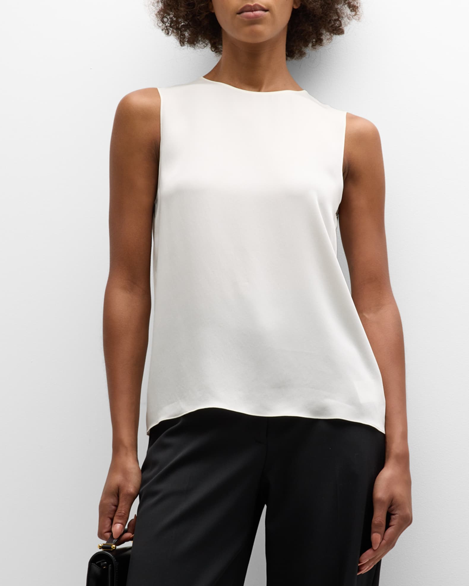 Theory Silk Straight Shell Top | Neiman Marcus