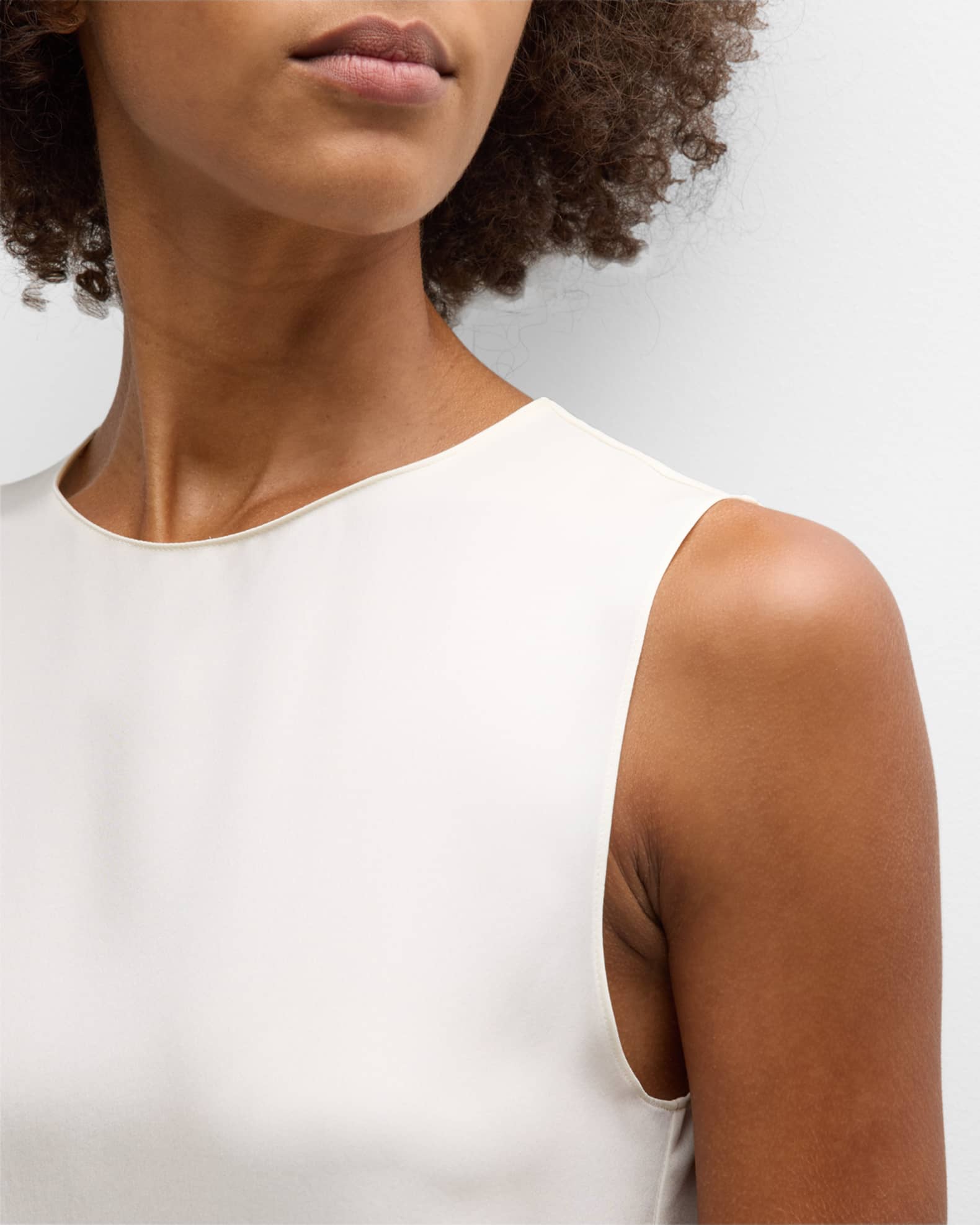 Theory Silk Straight Shell Top | Neiman Marcus