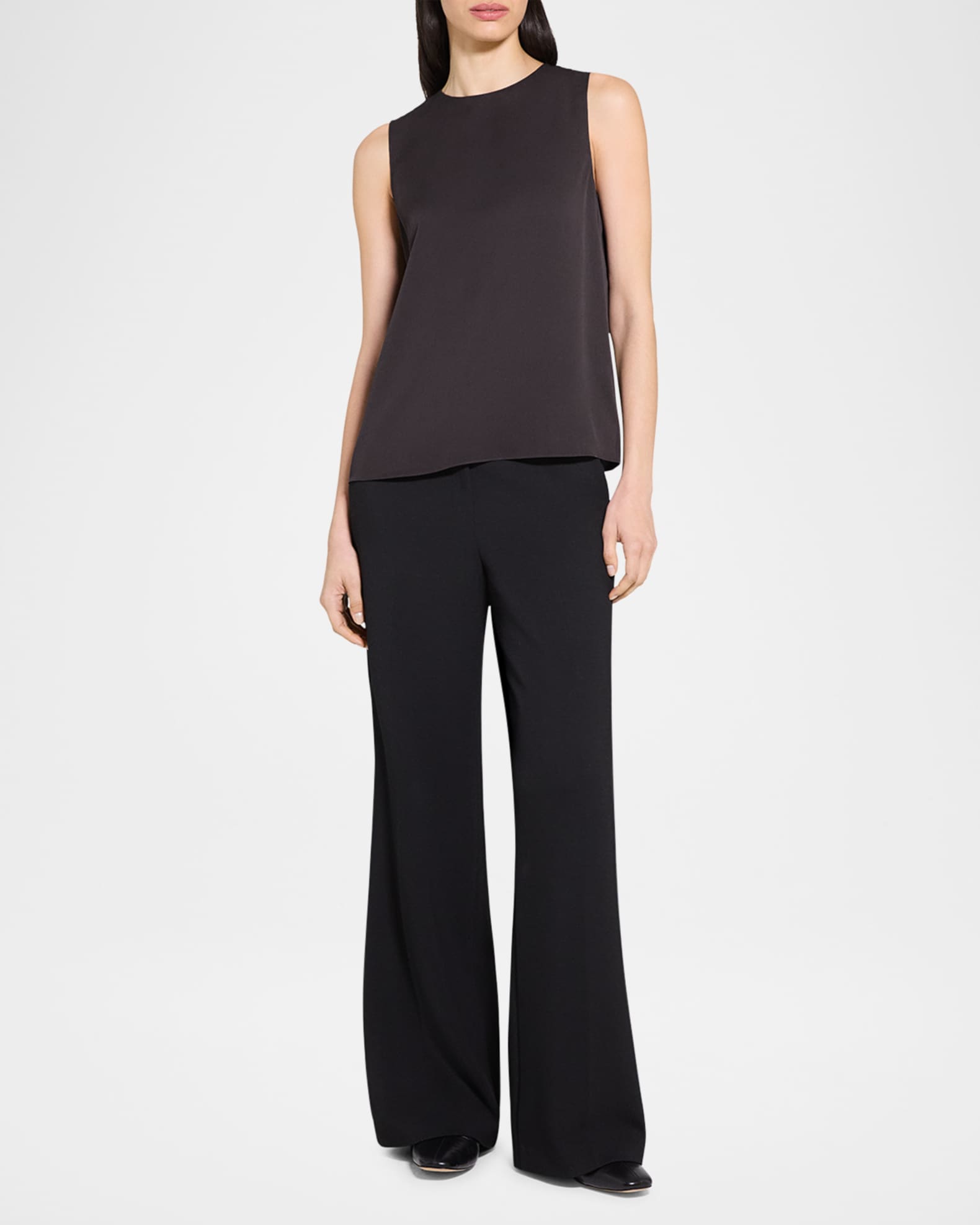 Silk Straight Shell Top | Neiman Marcus
