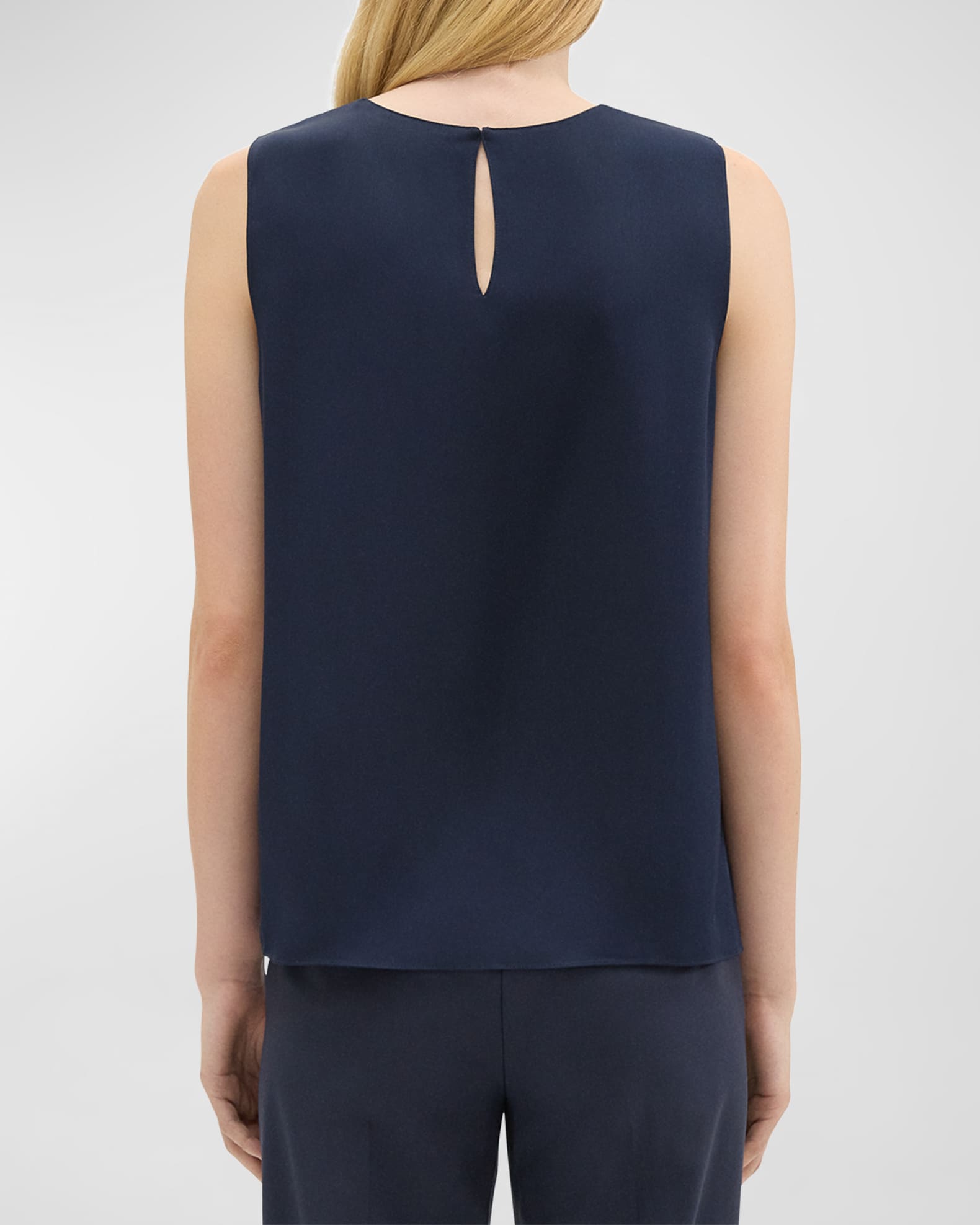 Silk Straight Shell Top | Neiman Marcus