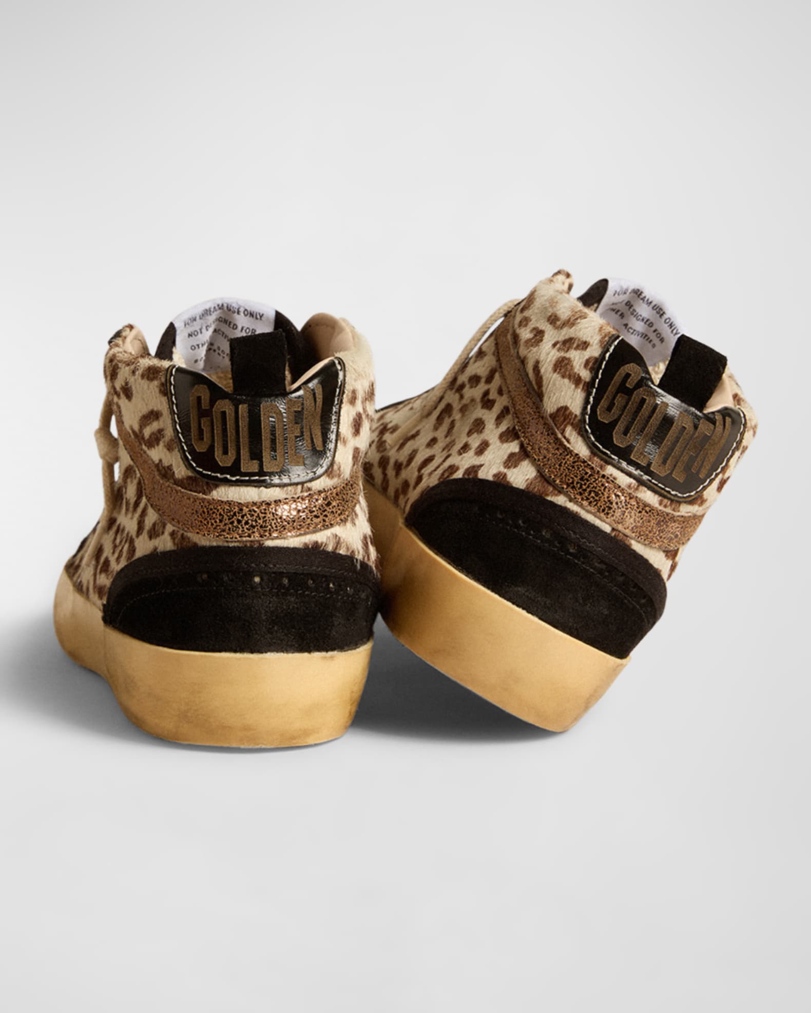 Golden Goose Mid Star Leopard-Print Suede Sneakers | Neiman Marcus