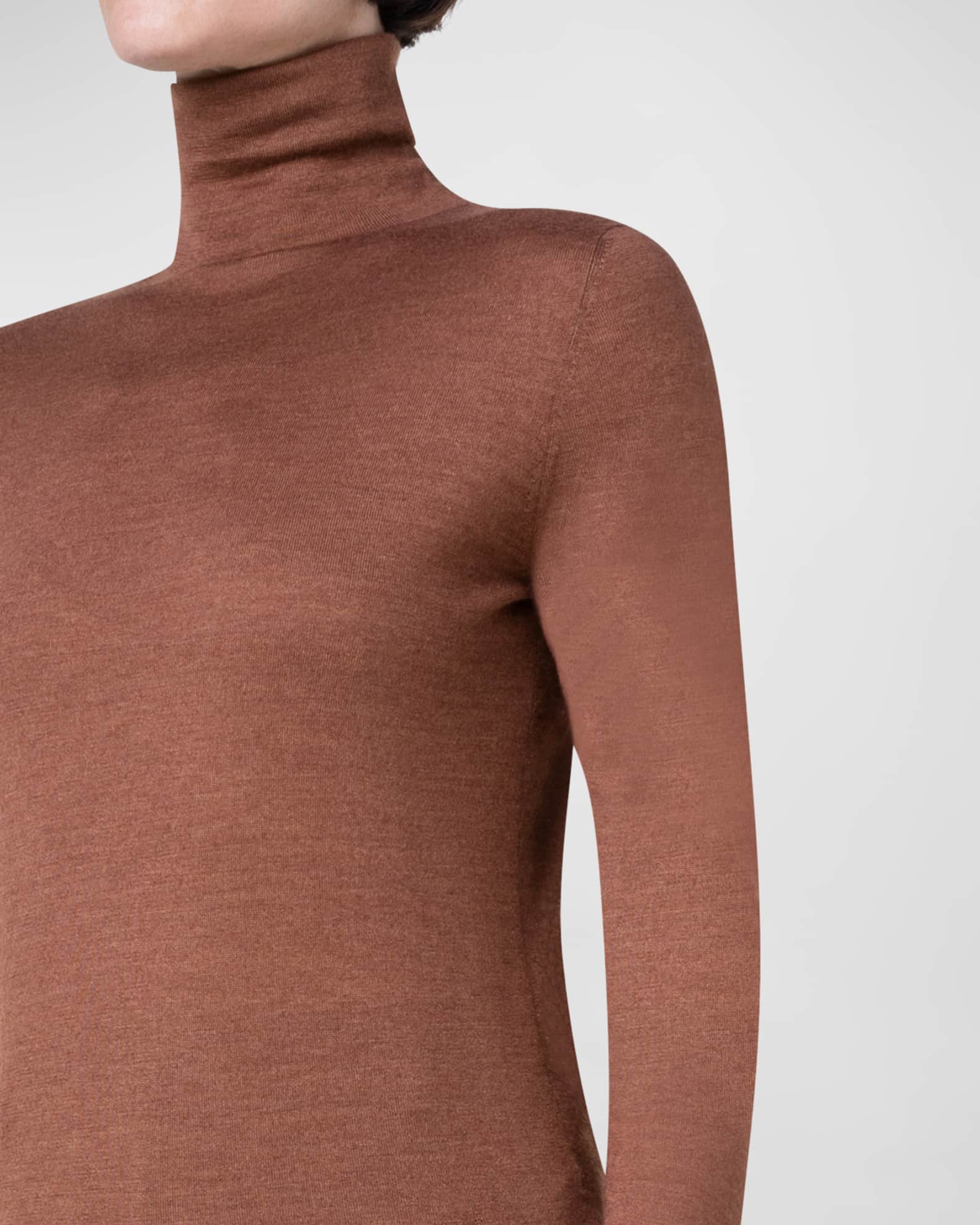 Akris Turtleneck Cashmere-Silk Fine-Gauge Sweater | Neiman Marcus Akris Turtleneck Cashmere-Silk Fine-Gauge Sweater | Neiman Marcus