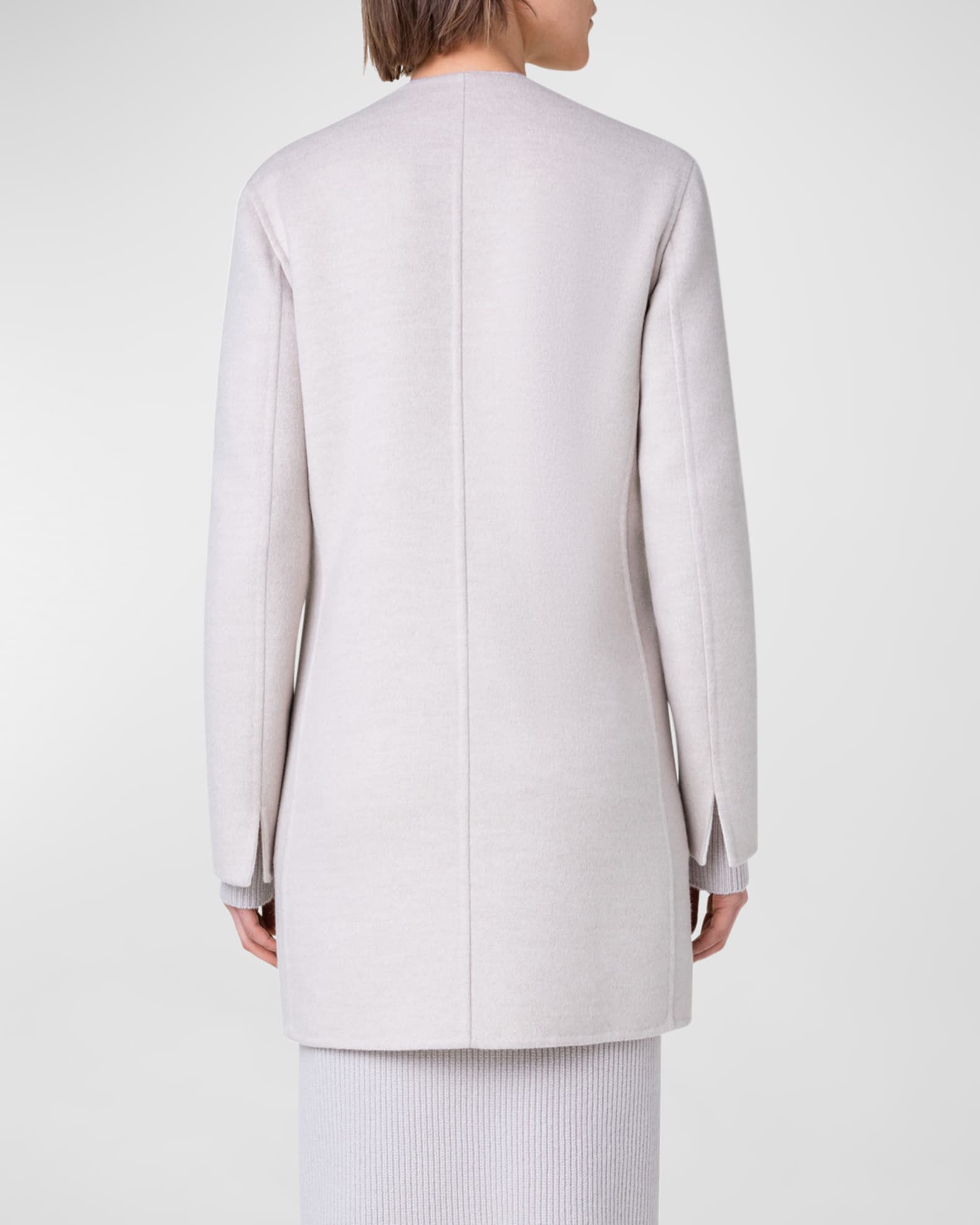 Akris Madrisa Bicolor Reversible Wool-Cashmere Double-Breasted Coat ...