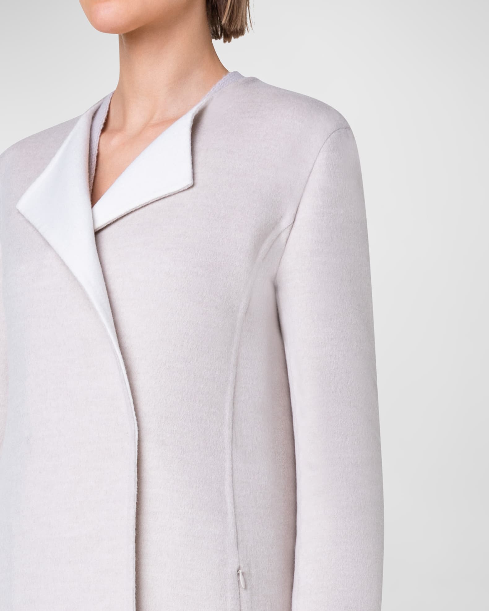 Akris Madrisa Bicolor Reversible Wool-Cashmere Double-Breasted Coat ...