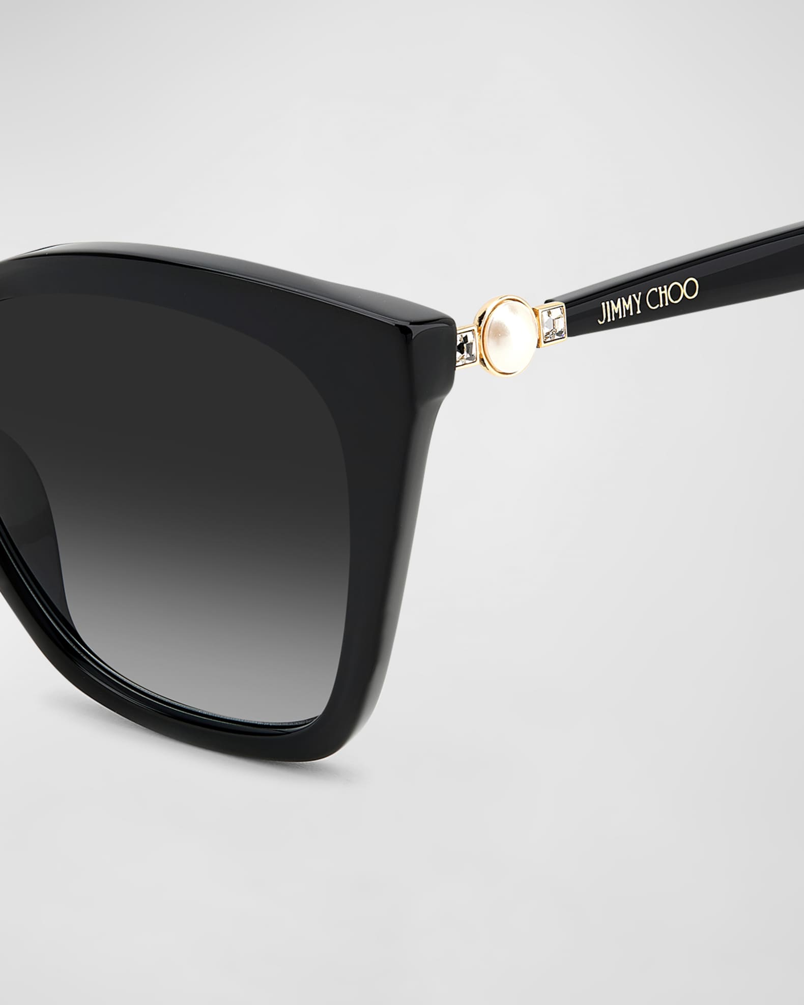 Jimmy Choo Rua/G Pearly Acetate Cat-Eye Sunglasses | Neiman Marcus