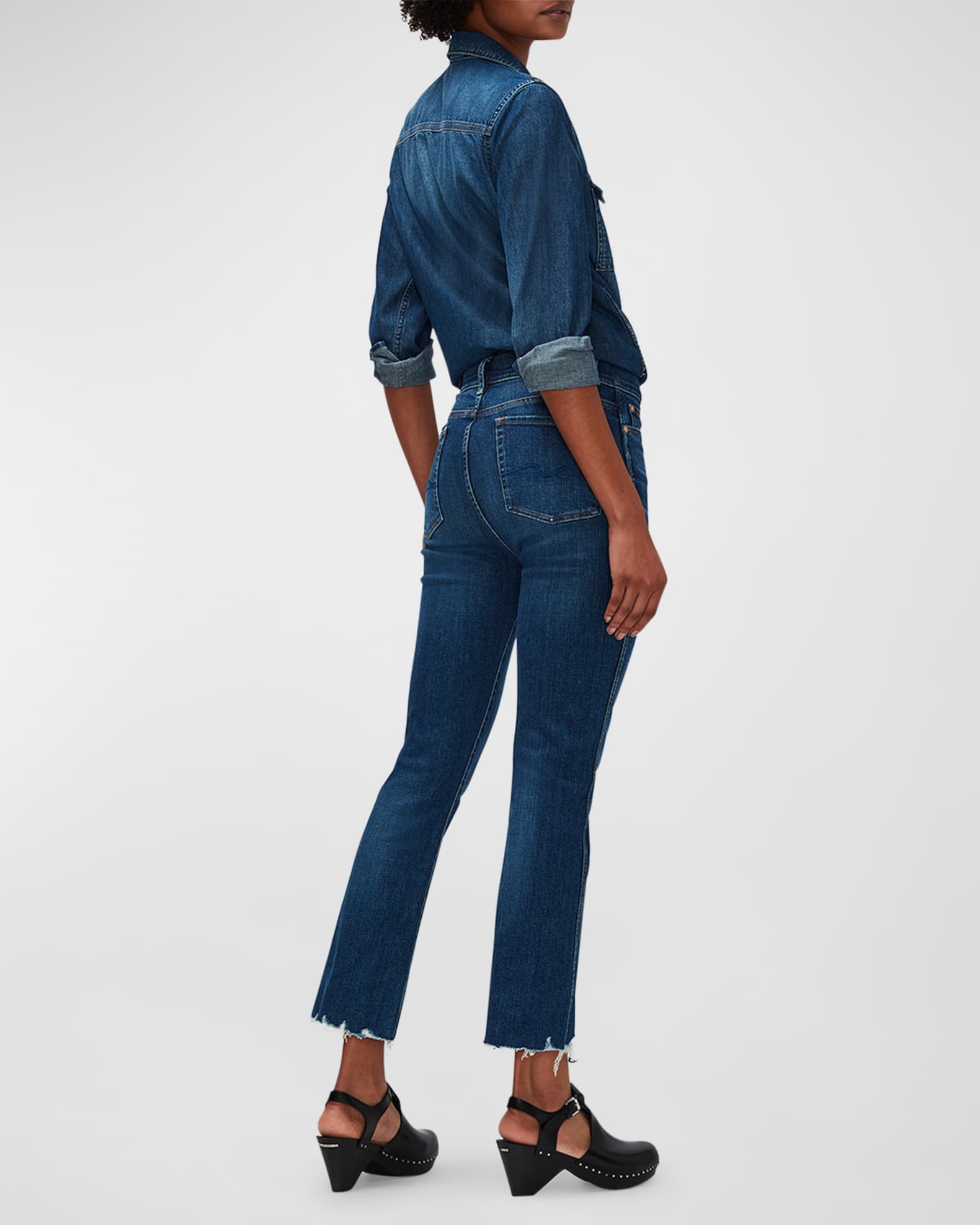 7 for all mankind High Waist Slim Kick Jeans | Neiman Marcus