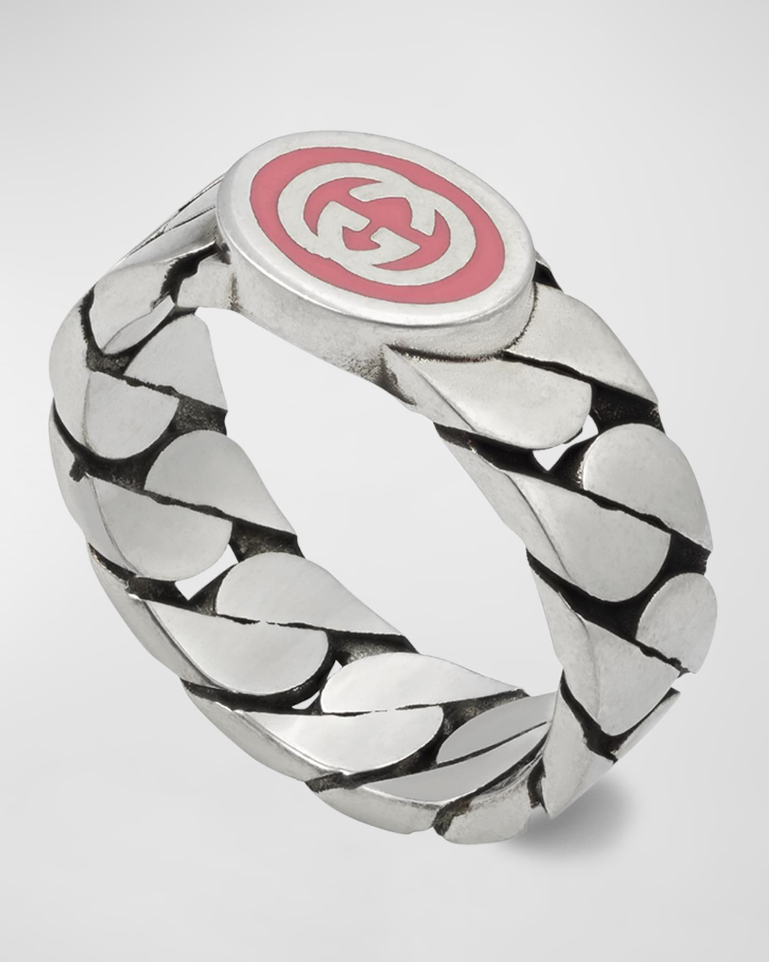 Gucci Interlocking G Sterling Silver Ring | Neiman Marcus