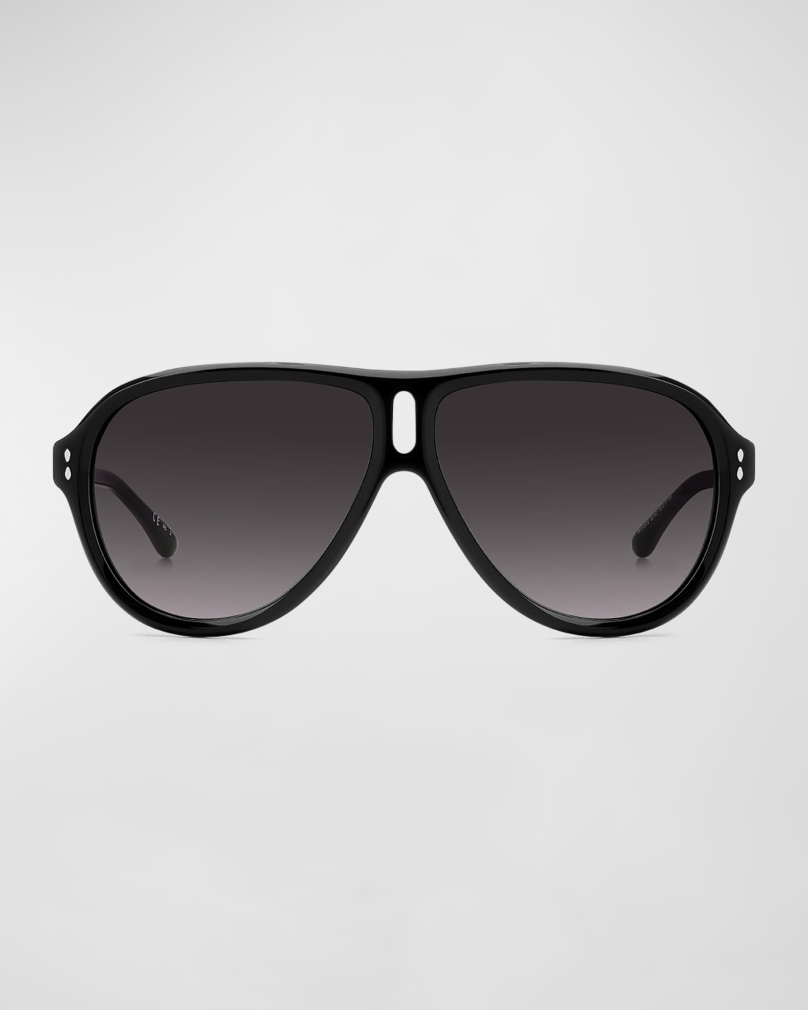 Isabel Marant Logo Acetate Aviator Sunglasses | Neiman Marcus