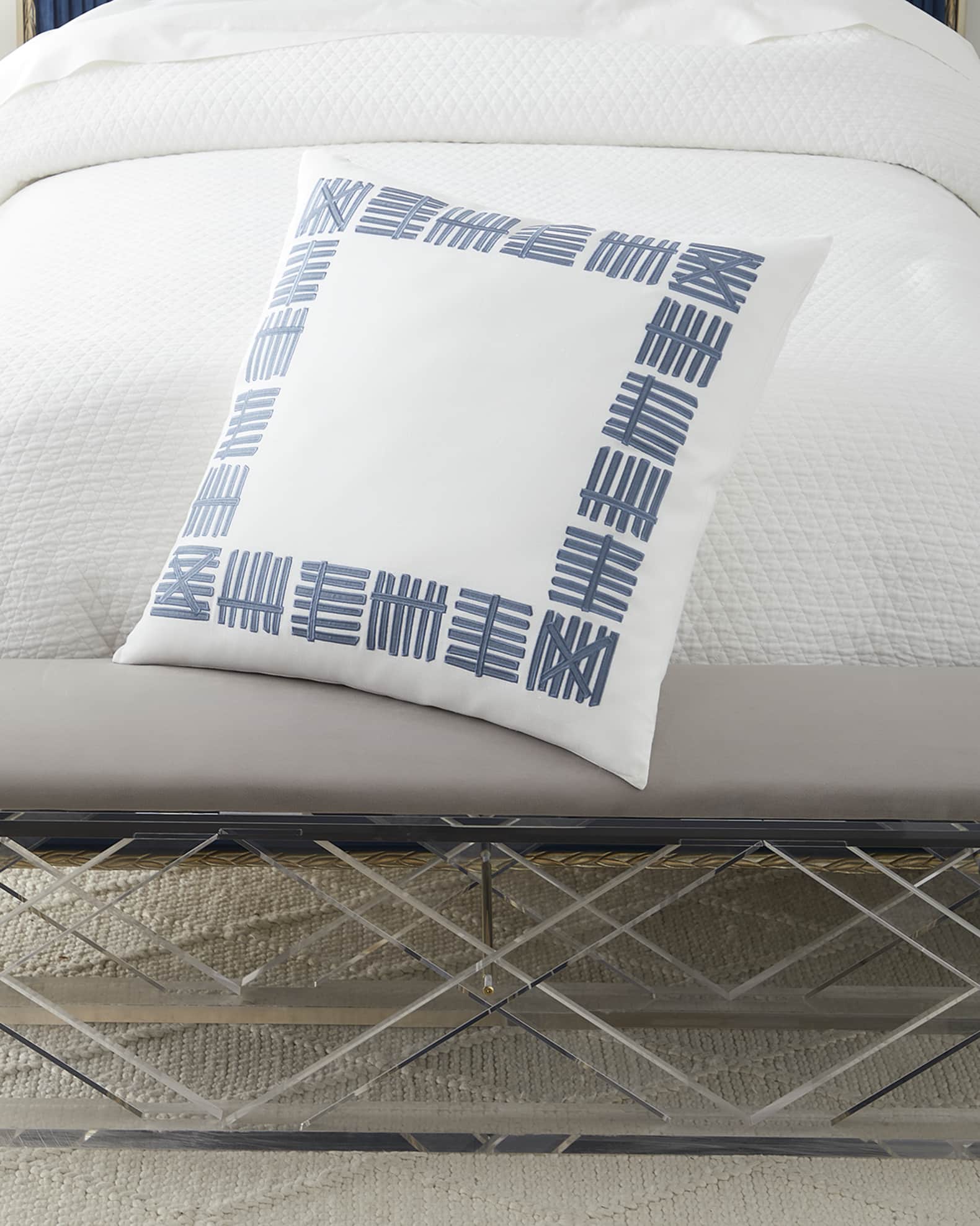 Lili Alessandra Andre Euro Border Pillow | Neiman Marcus
