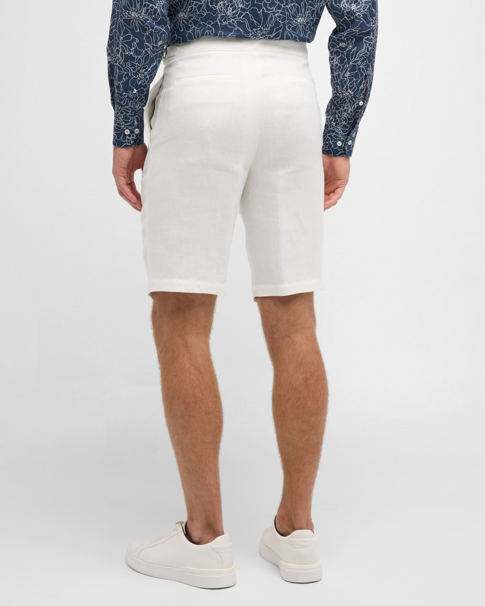Loro Piana Men's Linen Bermuda Shorts | Neiman Marcus