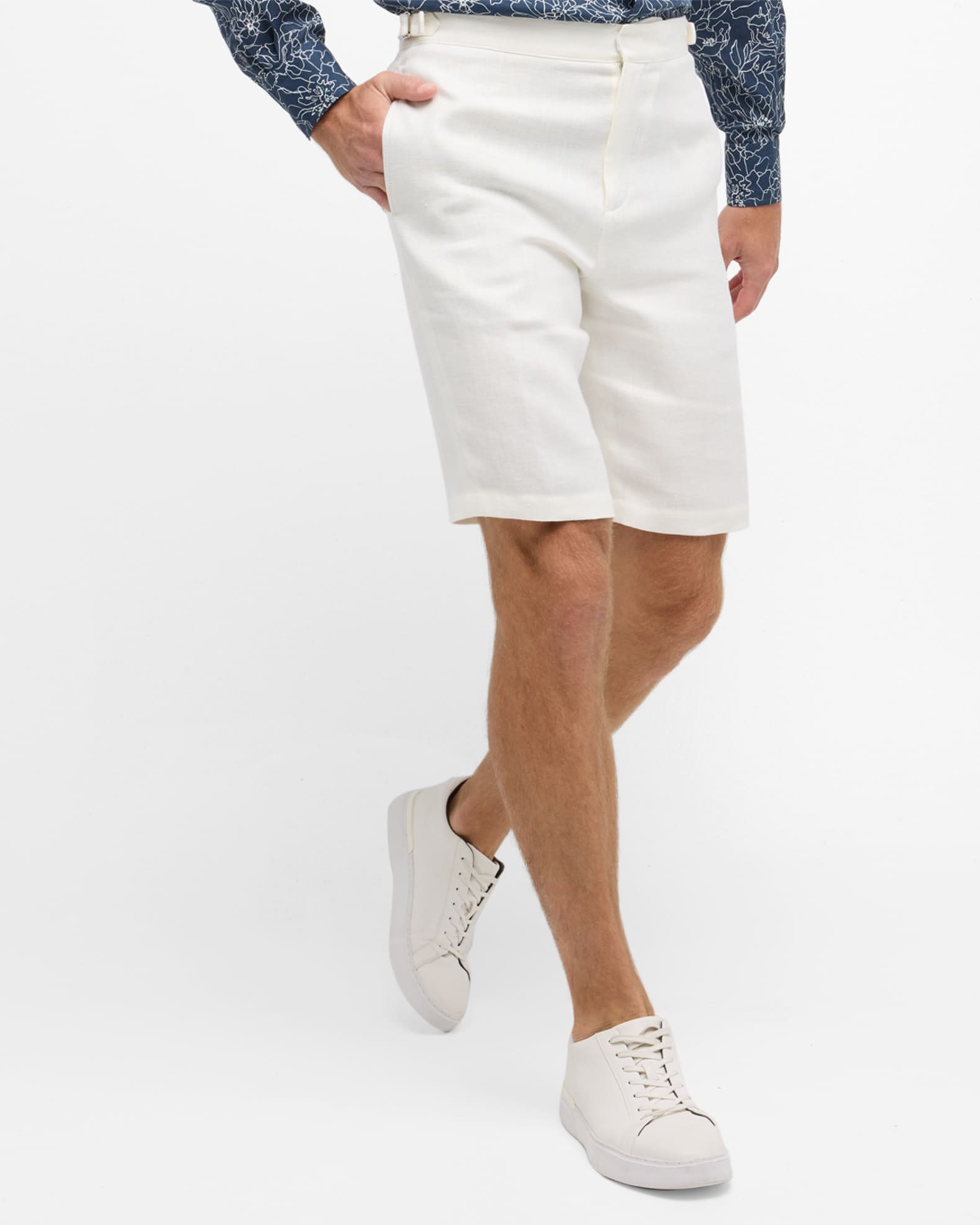 Loro Piana Men's Linen Bermuda Shorts | Neiman Marcus