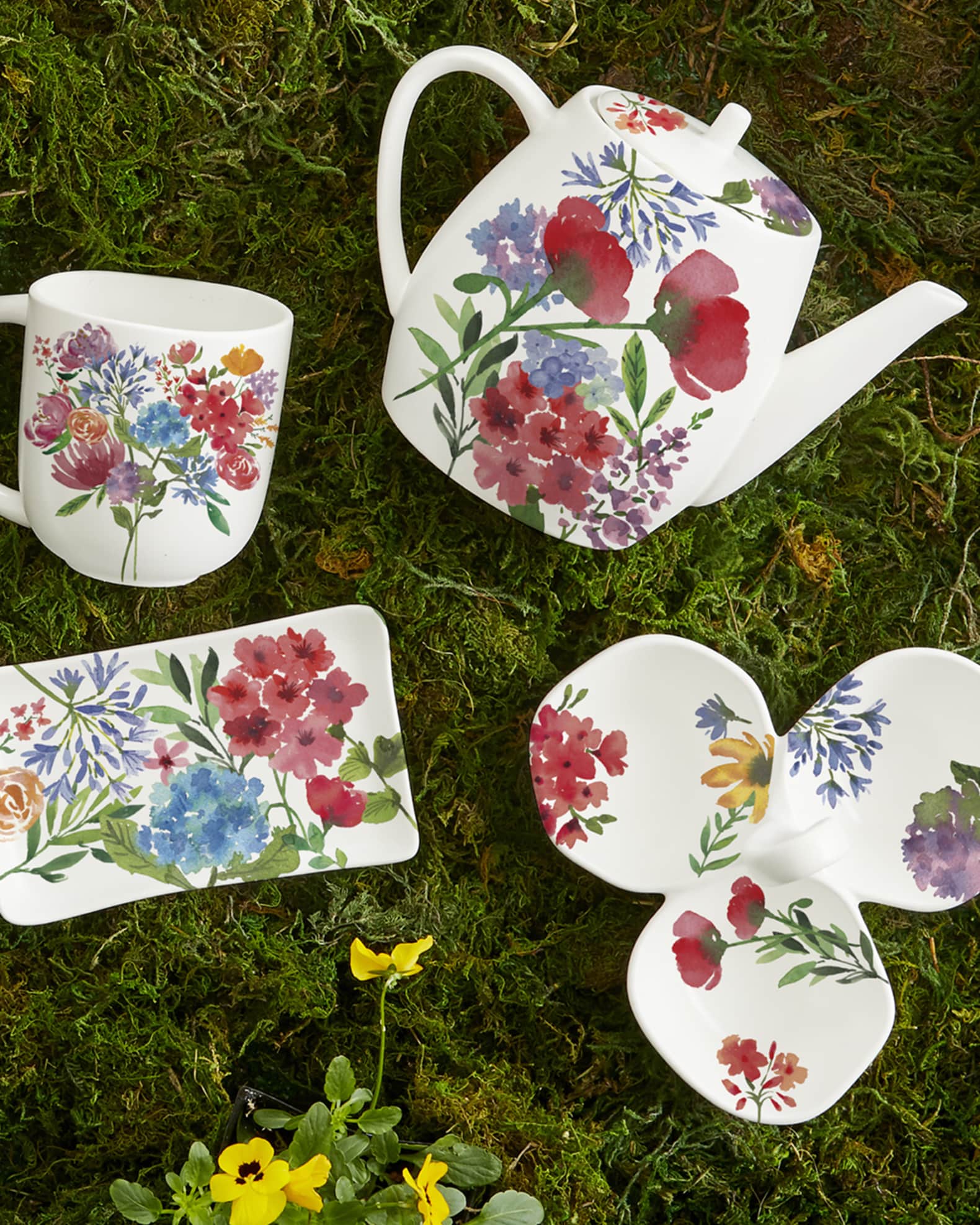 Rosanna Nature's Table Floral Teapots- Set of 2 | Neiman Marcus