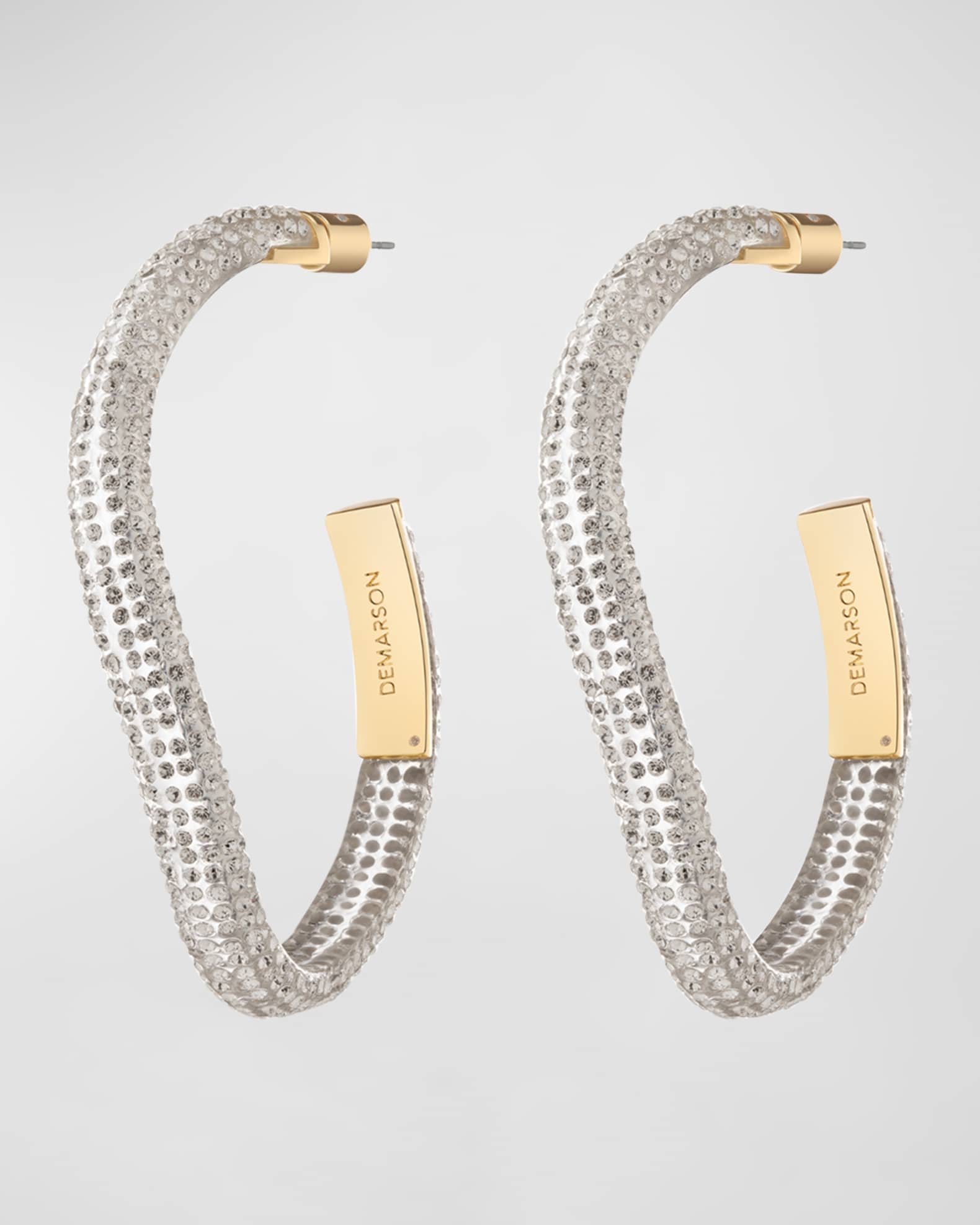 DEMARSON Calypso Ghost Hoop Earrings | Neiman Marcus