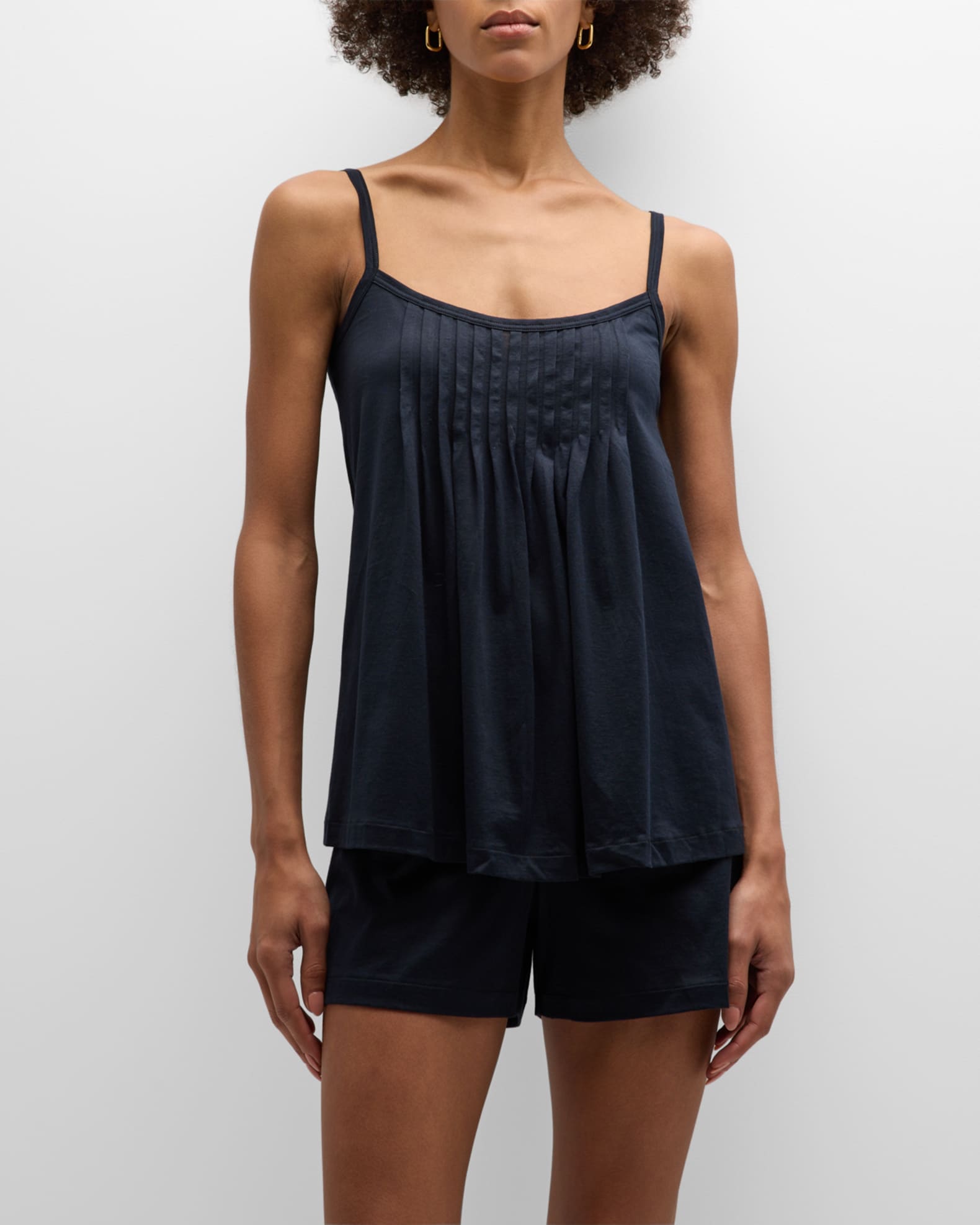 Hanro Julia Short Scoop-Neck Pintuck Pajama Set | Neiman Marcus