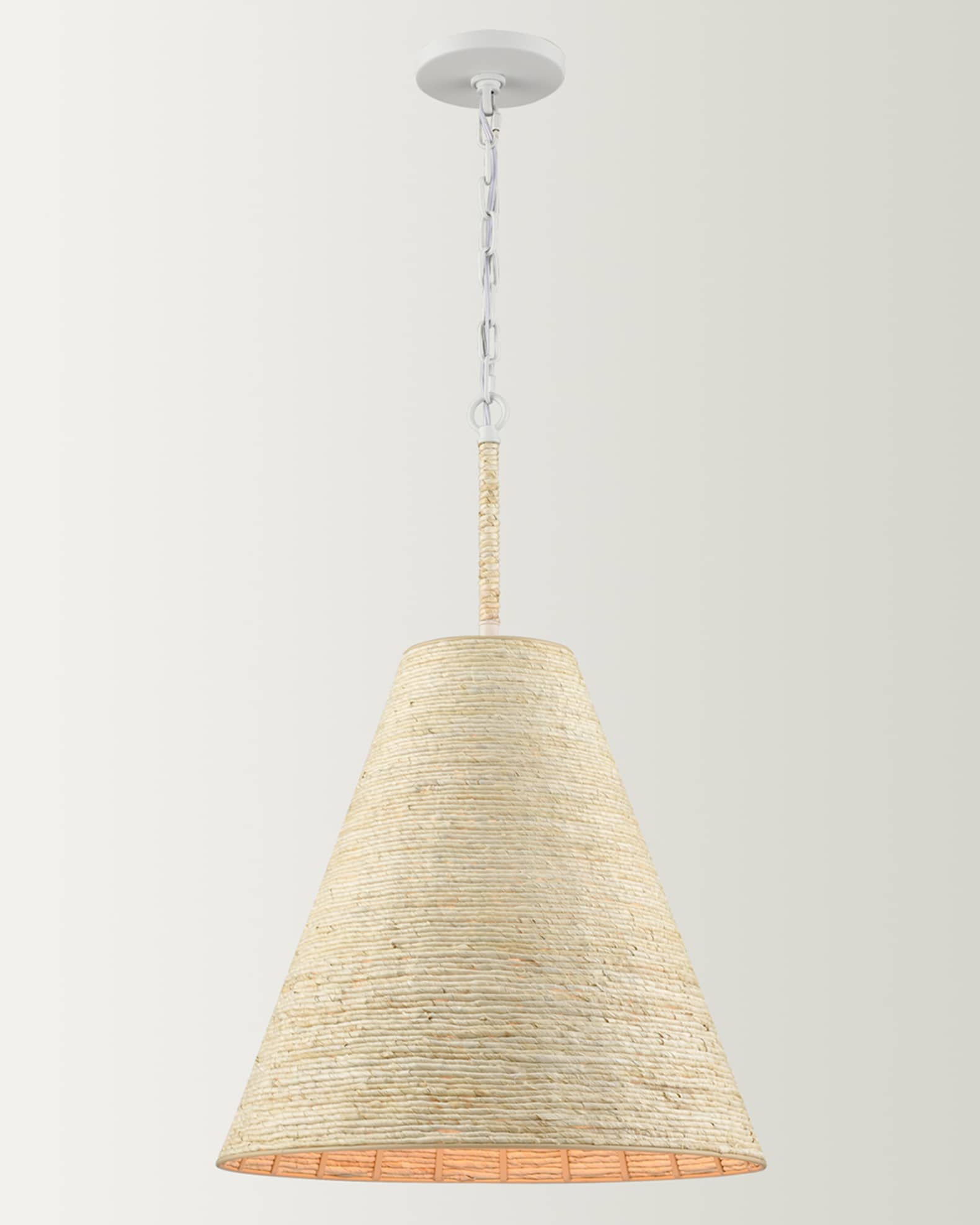 Abaca 1-Light Pendant Light, 17" | Neiman Marcus